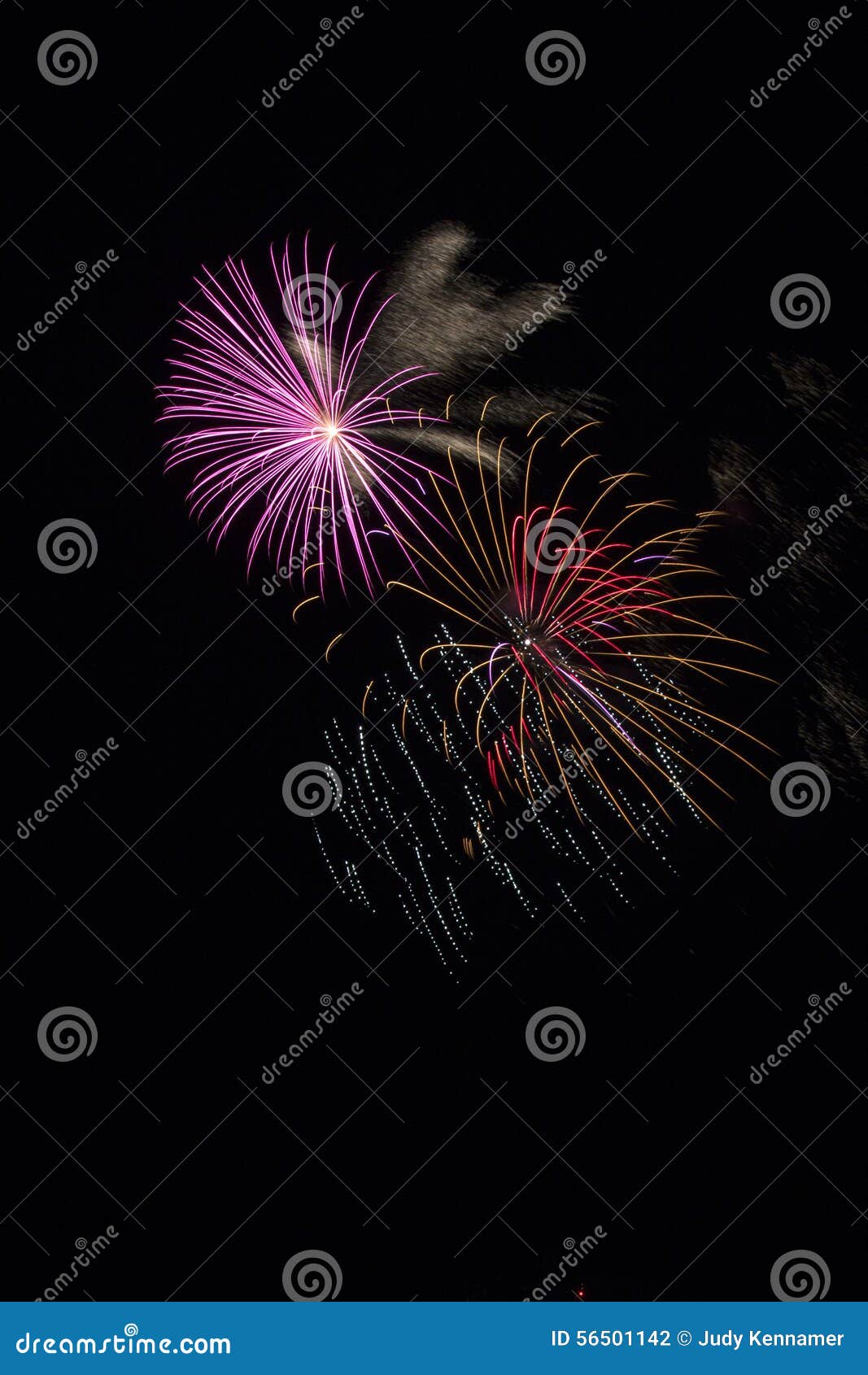 Colorful Fireworks on Black Sky Stock Photo - Image of black, fireworks ...