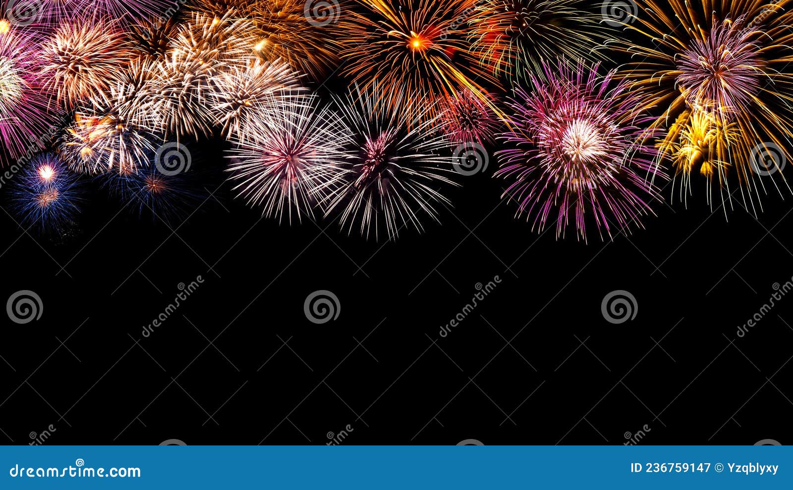 Fireworks Border Royalty-Free Stock Image | CartoonDealer.com #61563460
