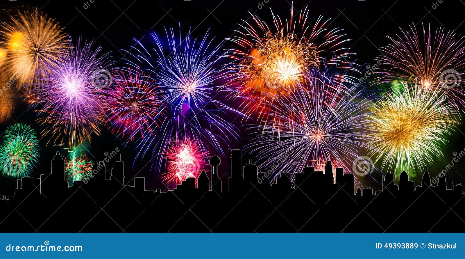 Colorful fireworks stock image. Image of colors, celebration - 49393889