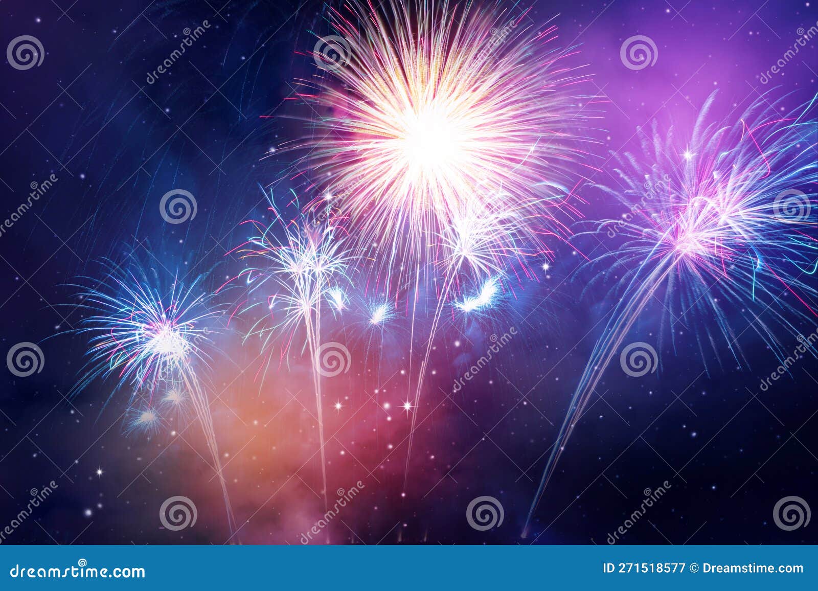 Colorful Fireworkscolorful Fireworks on Night Sky. Stock Image - Image ...
