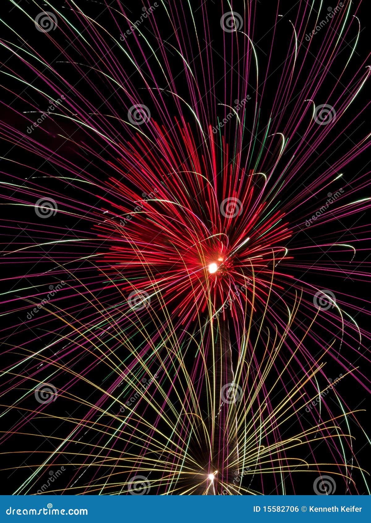 Colorful Fireworks Display stock photo. Image of lights - 15582706