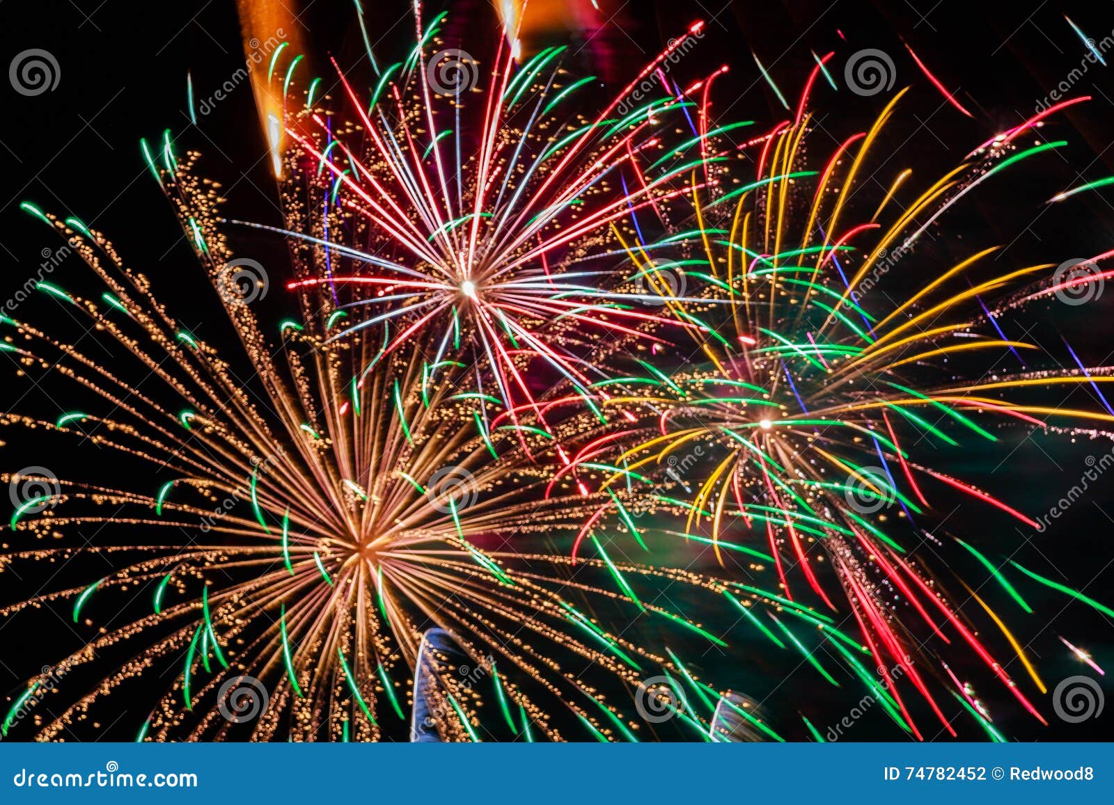 Colorful Fireworks Display stock photo. Image of firecracker - 74782452
