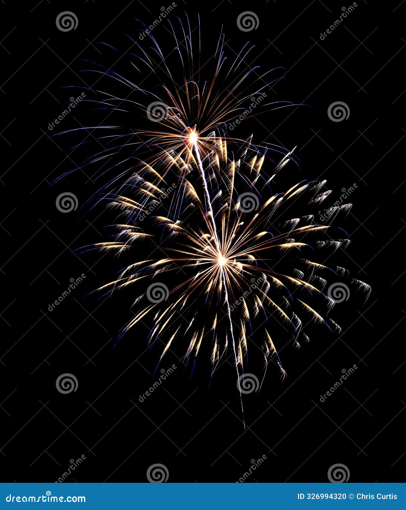 Colorful Fireworks Display for Fourth of July Stock Photo - Image of ...