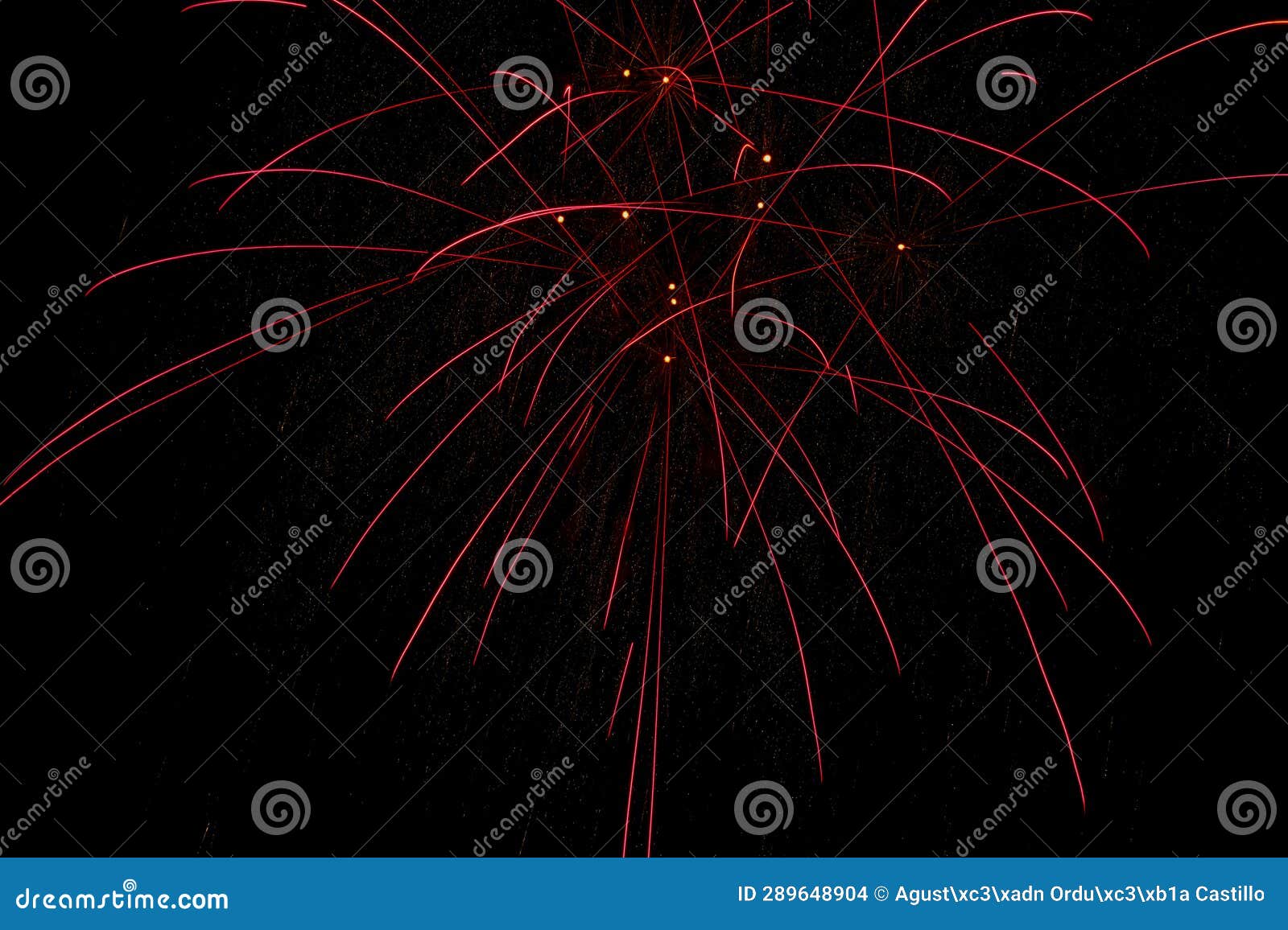 Colorful Fireworks Exploded in the Night Sky. Stock Photo - Image of ...