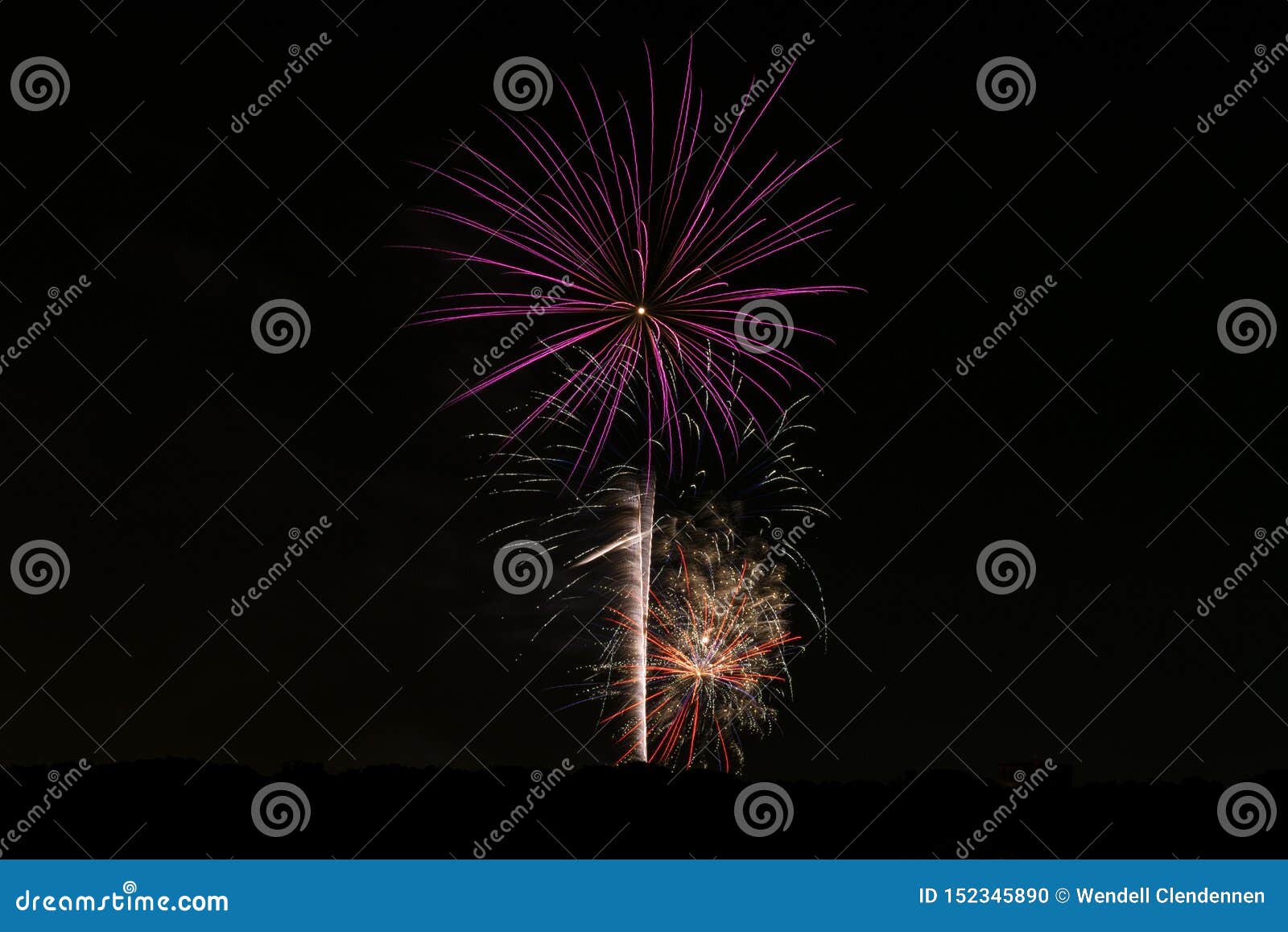 Colorful Fireworks Exploding in the Dark Night Sky 69 Stock Photo ...