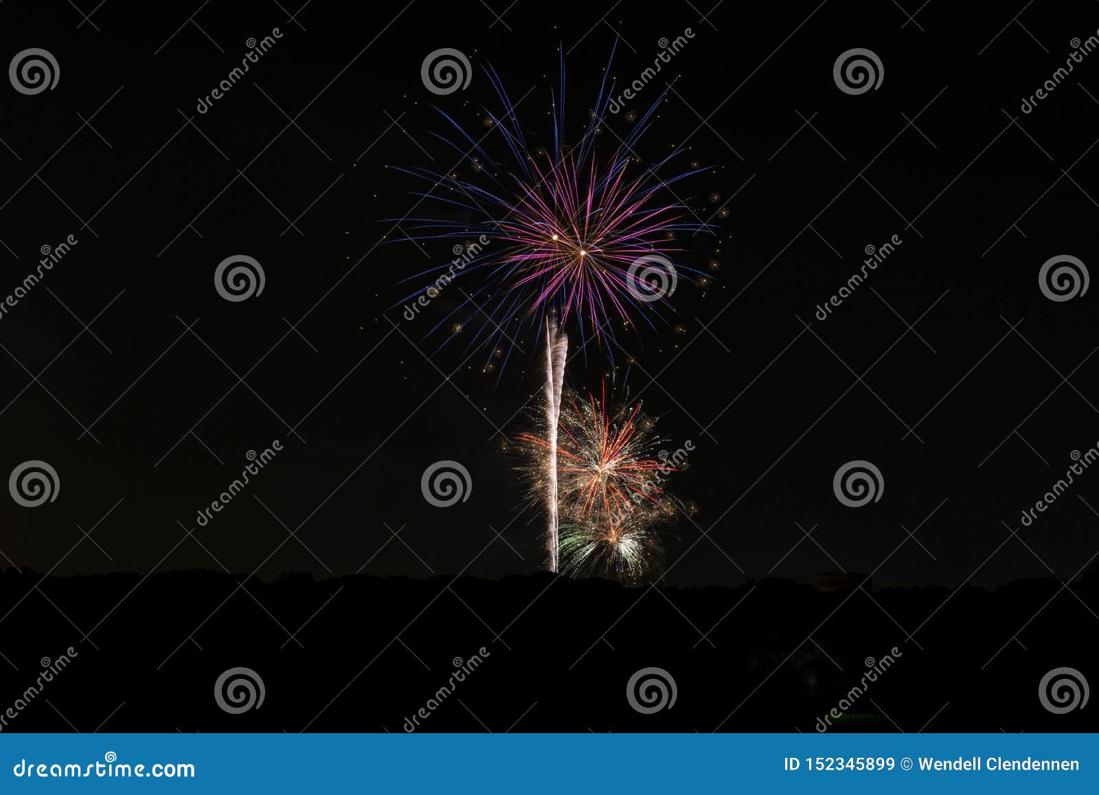 Colorful Fireworks Exploding in the Dark Night Sky 24 Stock Image ...