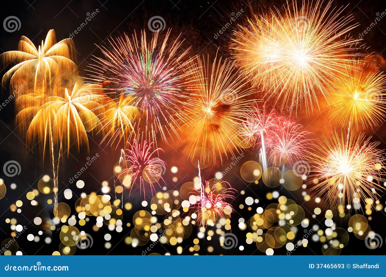 Colorful Fireworks with Bokeh. Fireworks are a Class of Explosive ...