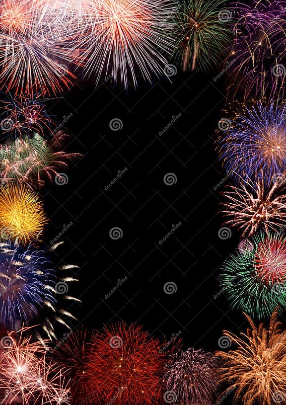 Colorful fireworks frame stock photo. Image of explode - 23524746
