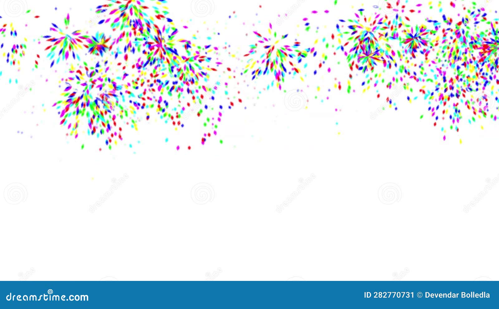 Colorful Fireworks Motion Graphics with Plain White Background Stock ...