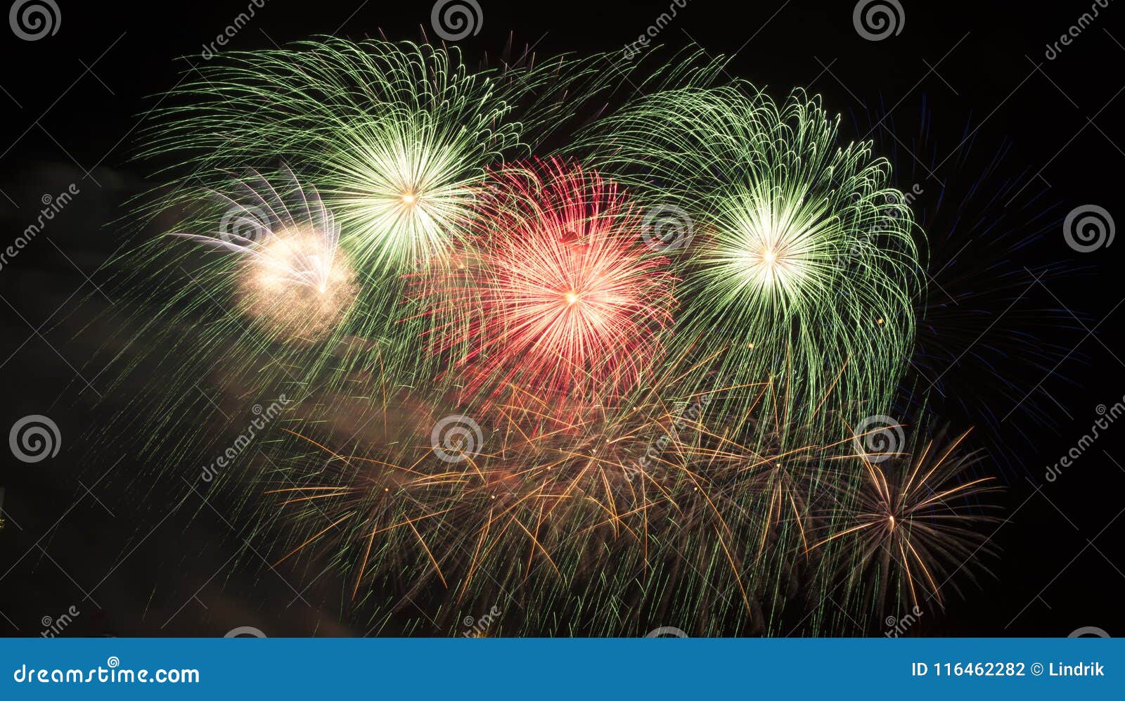 Multi-colored fireworks stock photo. Image of festive - 116462282