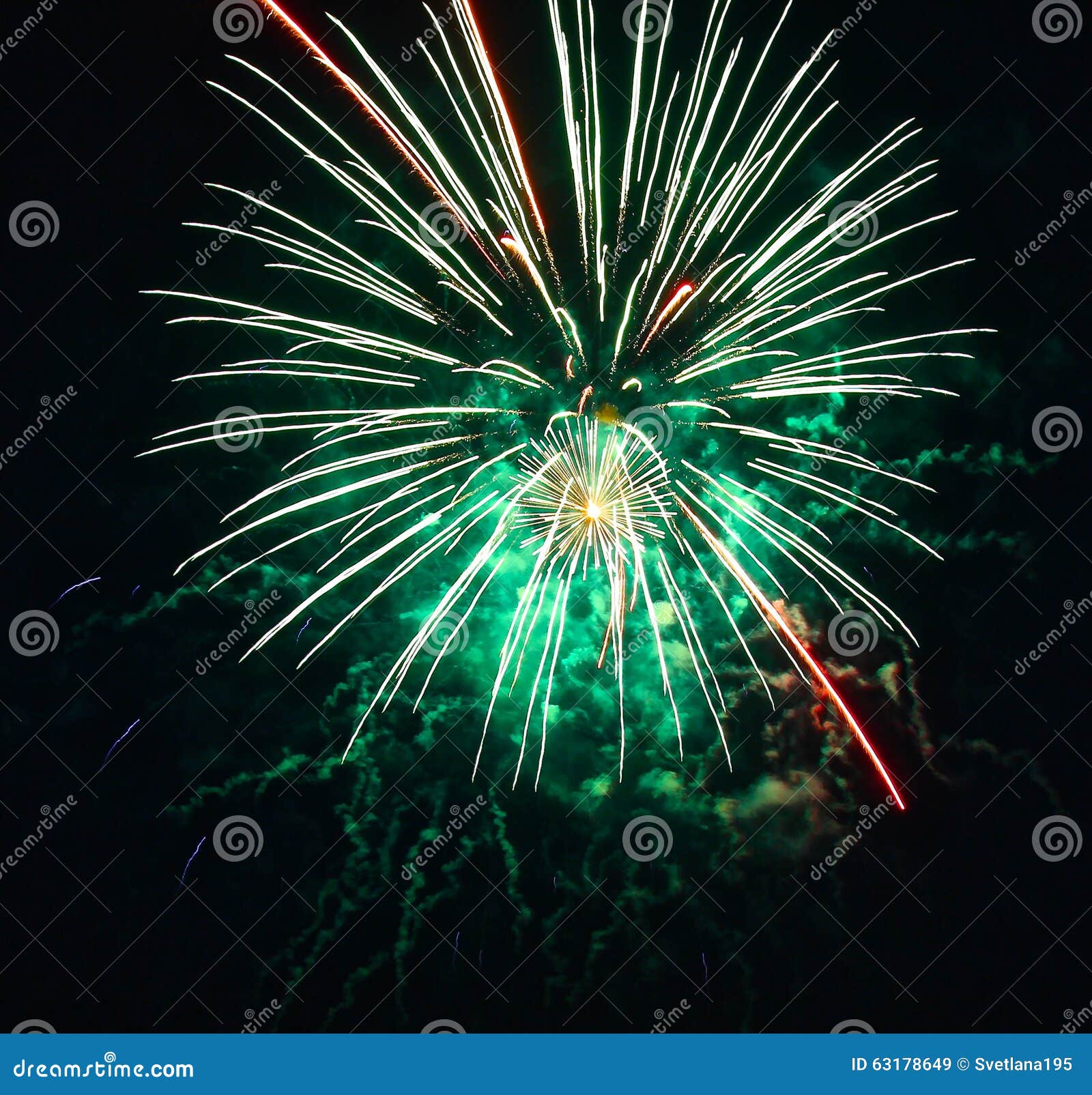 Colorful Fireworks in the Night Sky. Stock Image - Image of fireworks ...
