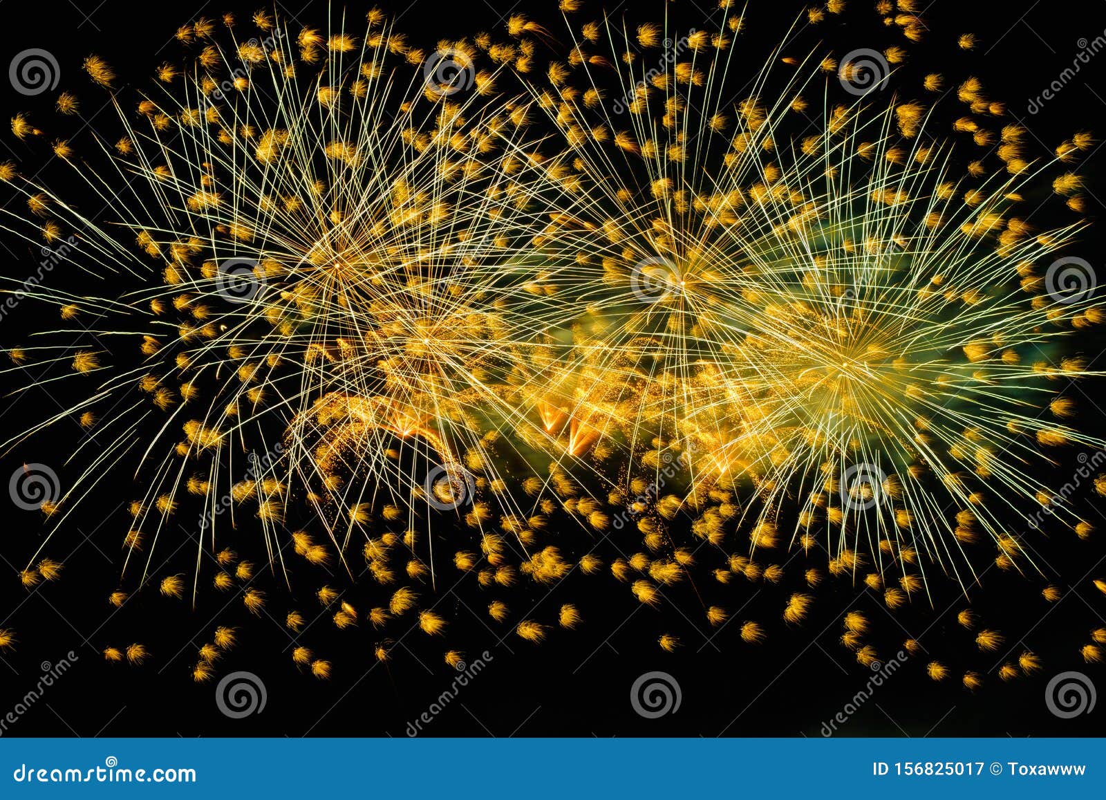 Colorful Fireworks in Night Sky Stock Image - Image of party, night ...