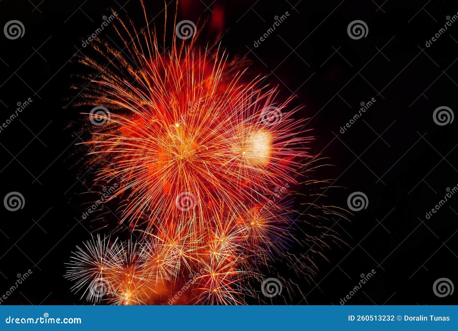Colorful Fireworks Over the City at Night - Great for Wallpapers Stock ...