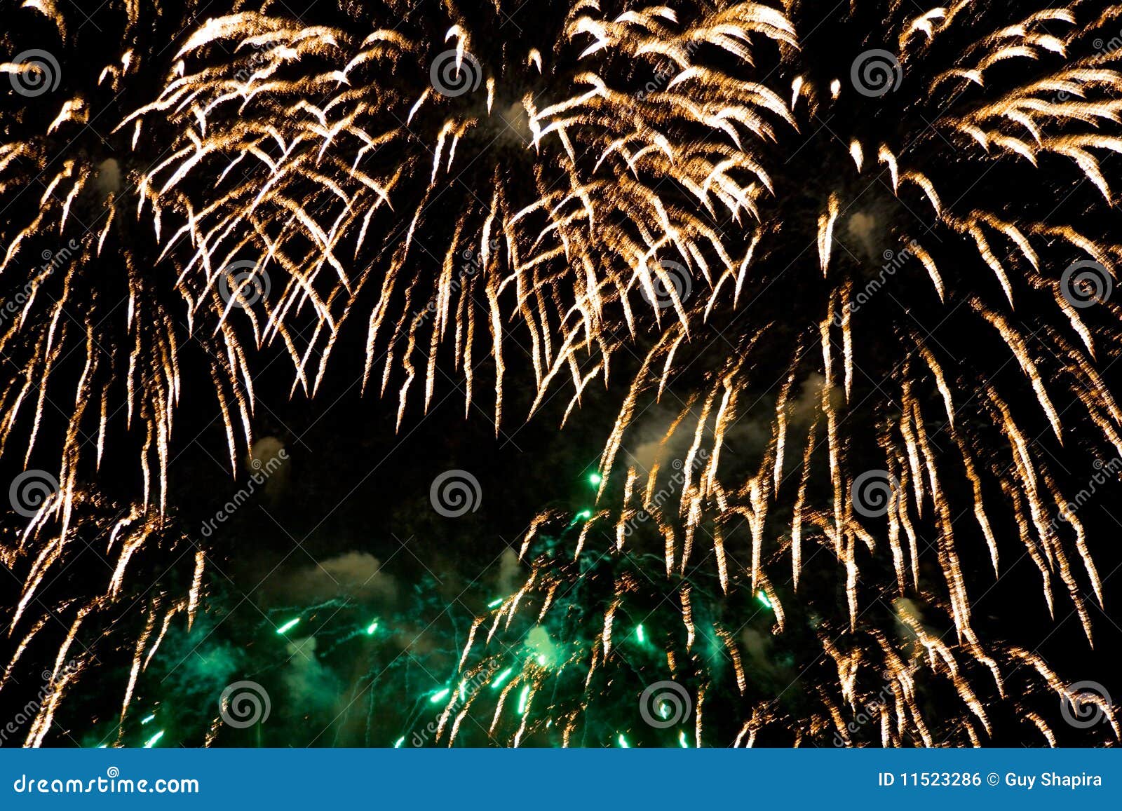 Colorful Fireworks Over a Night Sky Stock Photo - Image of independence ...