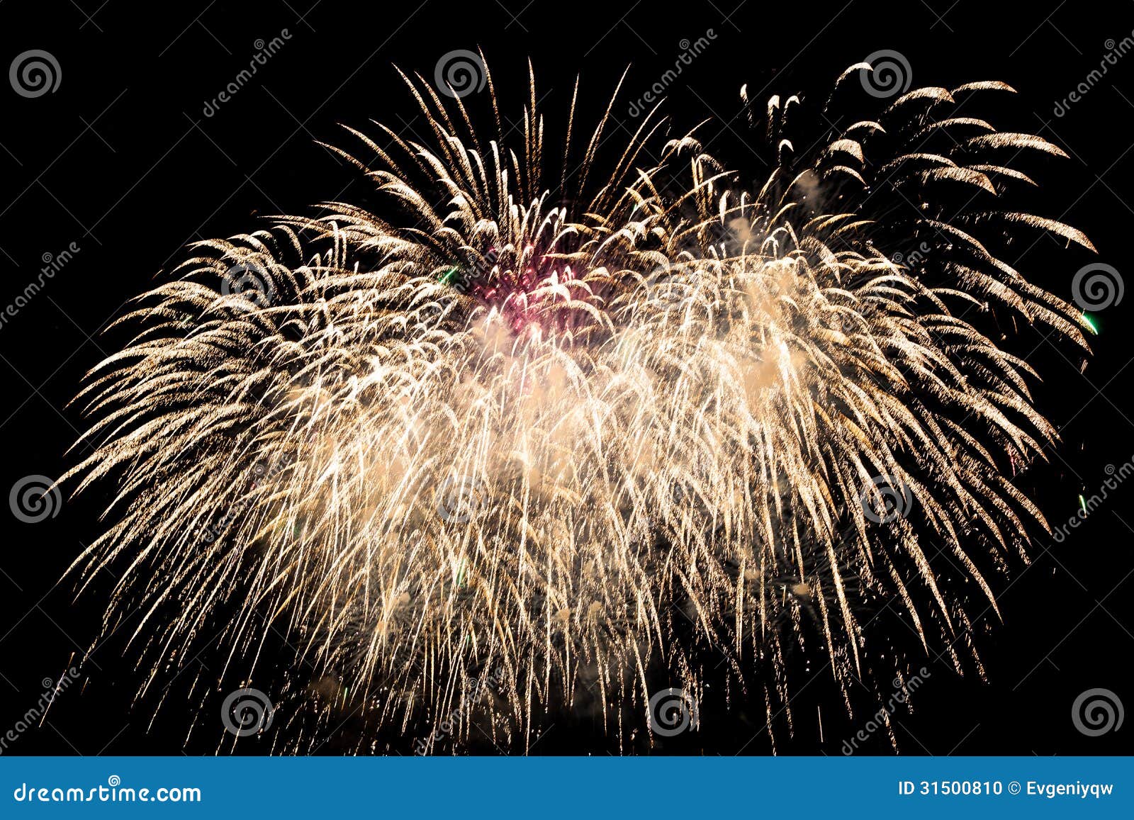 Colorful Fireworks Over Night Sky Stock Photo - Image of magic, night ...