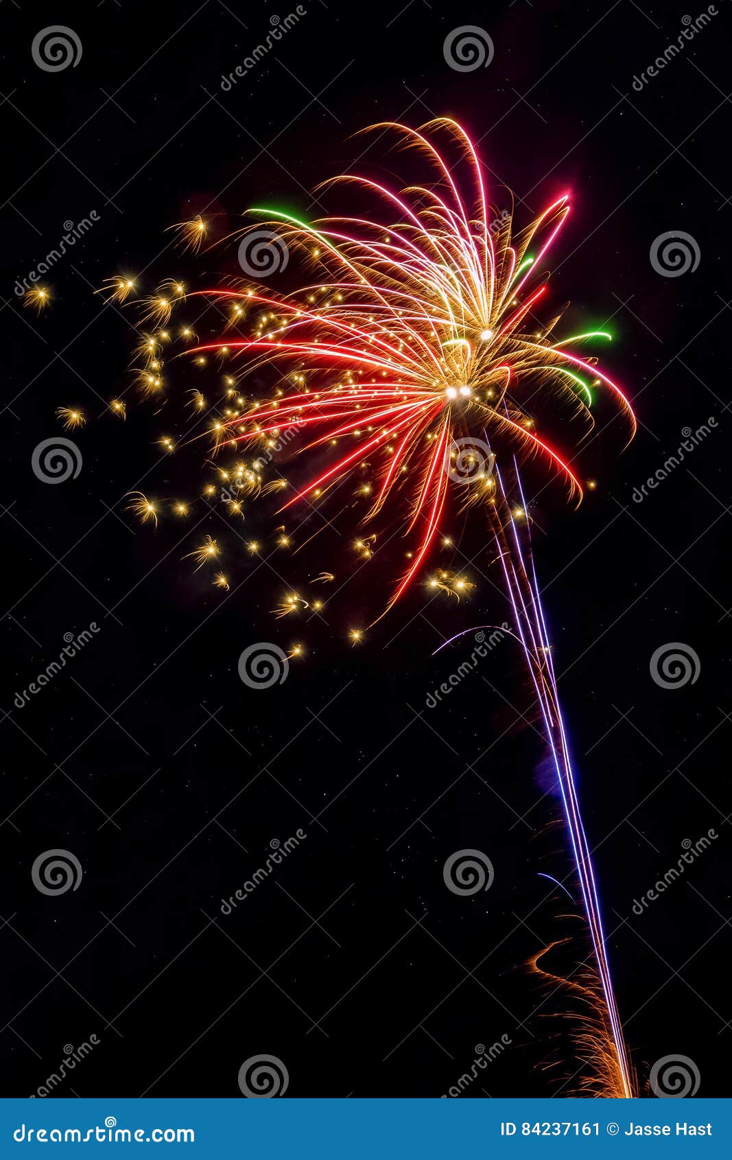 Colorful fireworks stock image. Image of season, star - 84237161