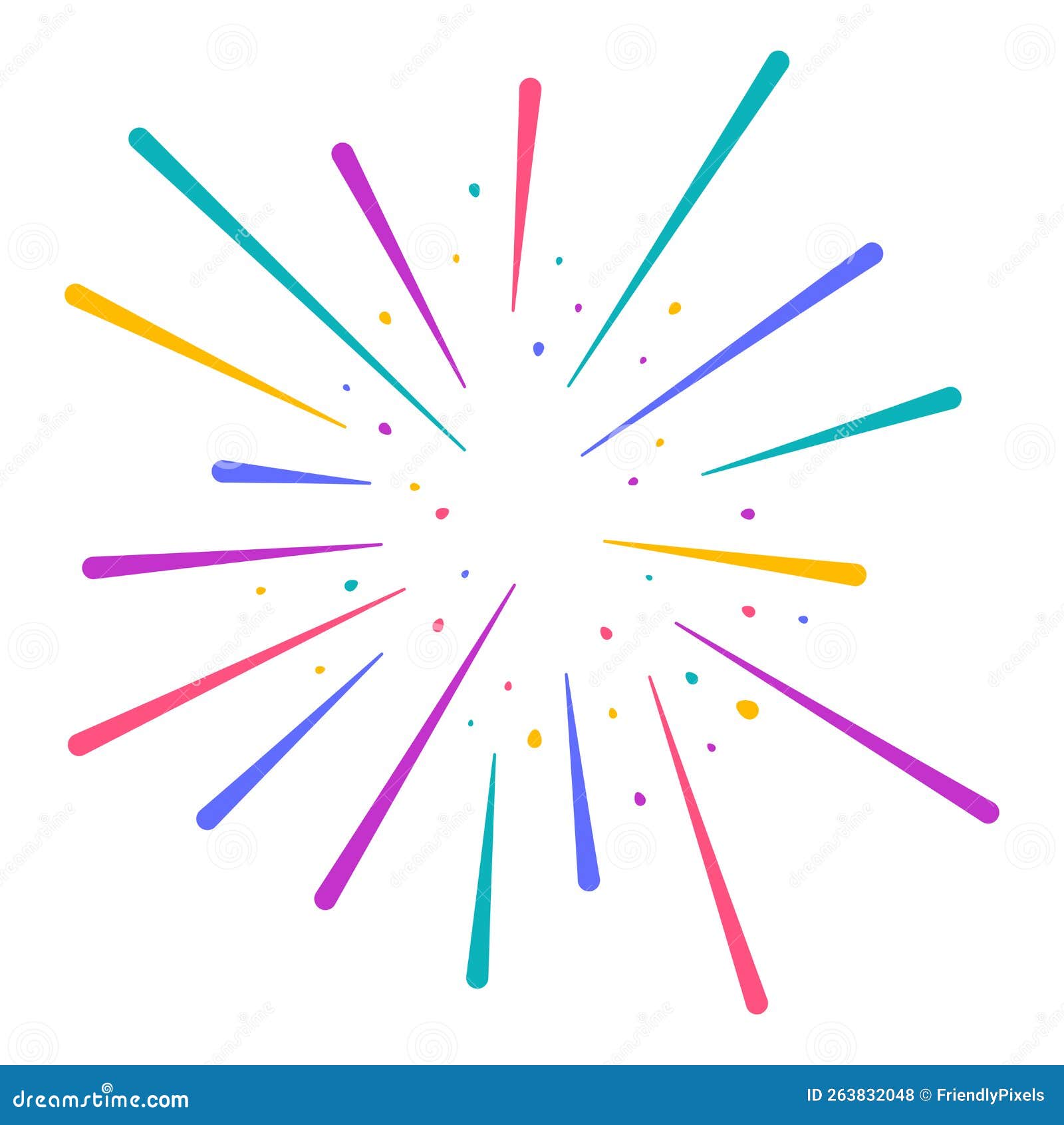 Colorful Fireworks. Vector Illustration Stock Vector - Illustration of ...