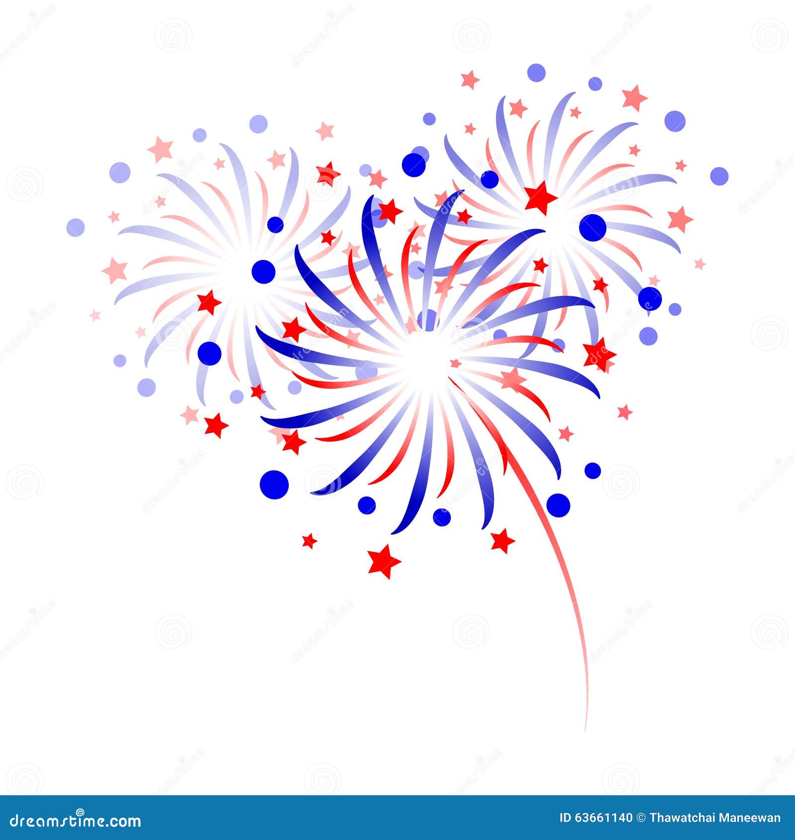 Colorful Fireworks on White Background Stock Vector - Illustration of ...