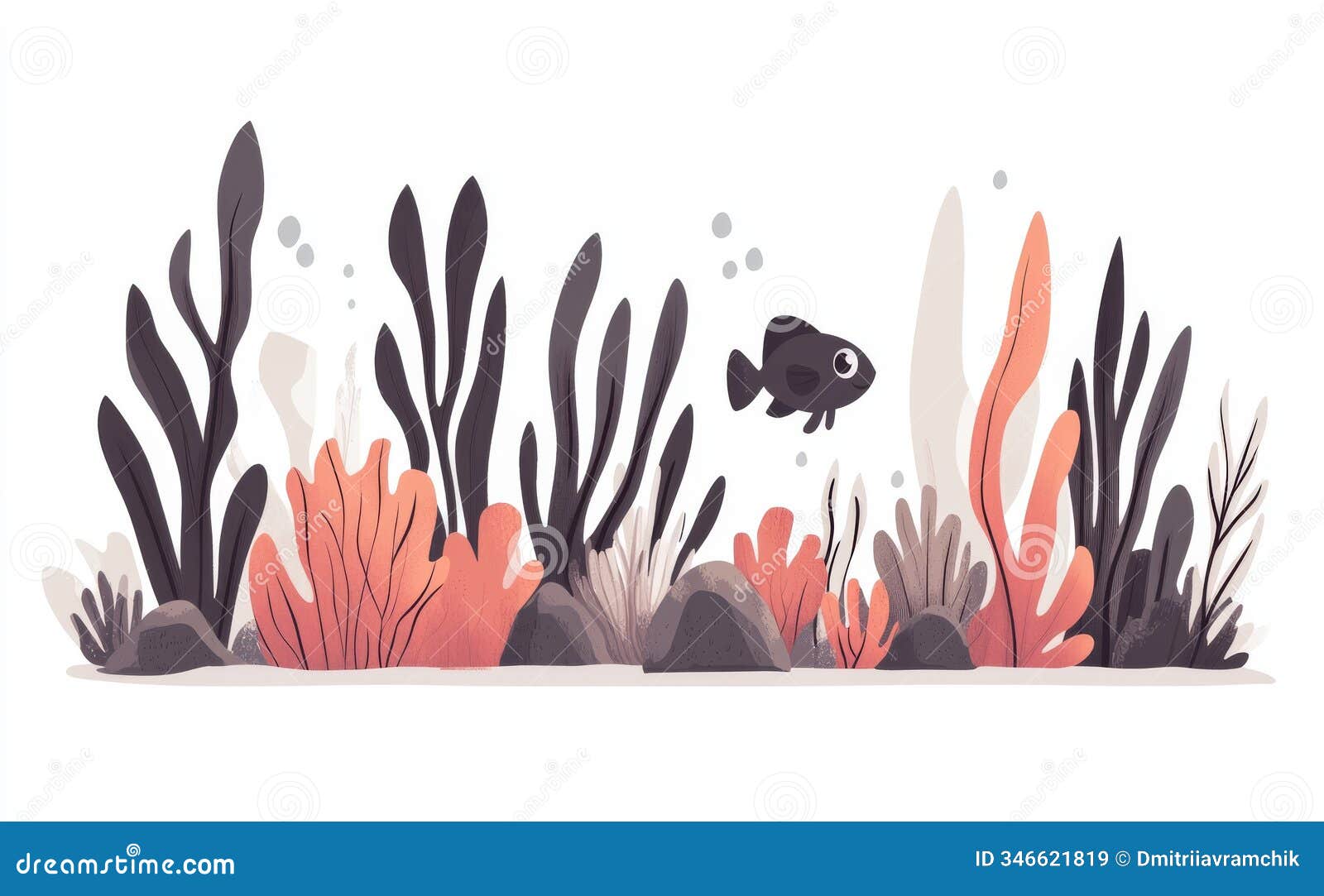 Colorful Fish and Abstract Coral Reefs Create a Vibrant Underwater ...