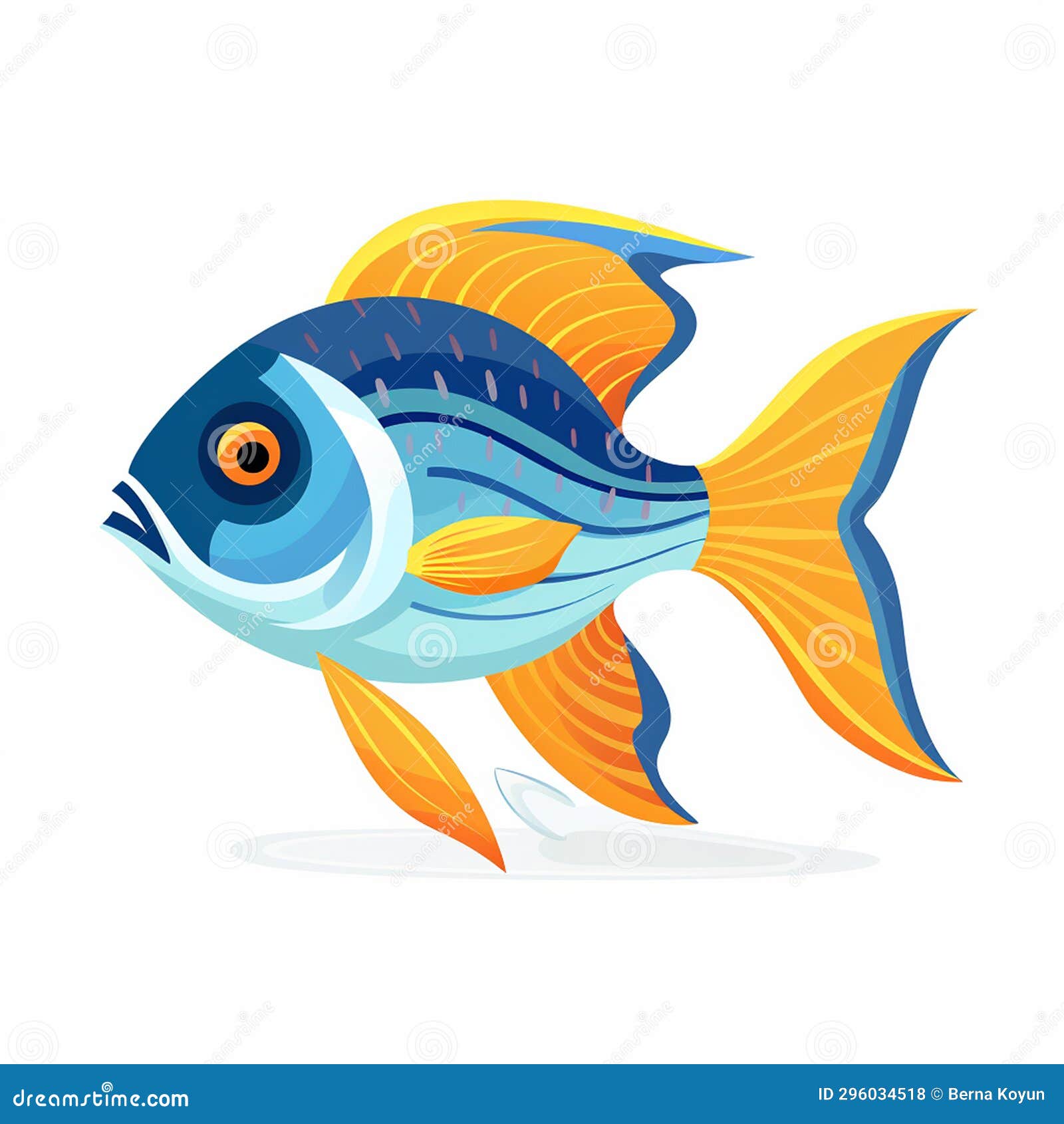 Colorful Fish Drawing for Children S Poster Stock Illustration ...