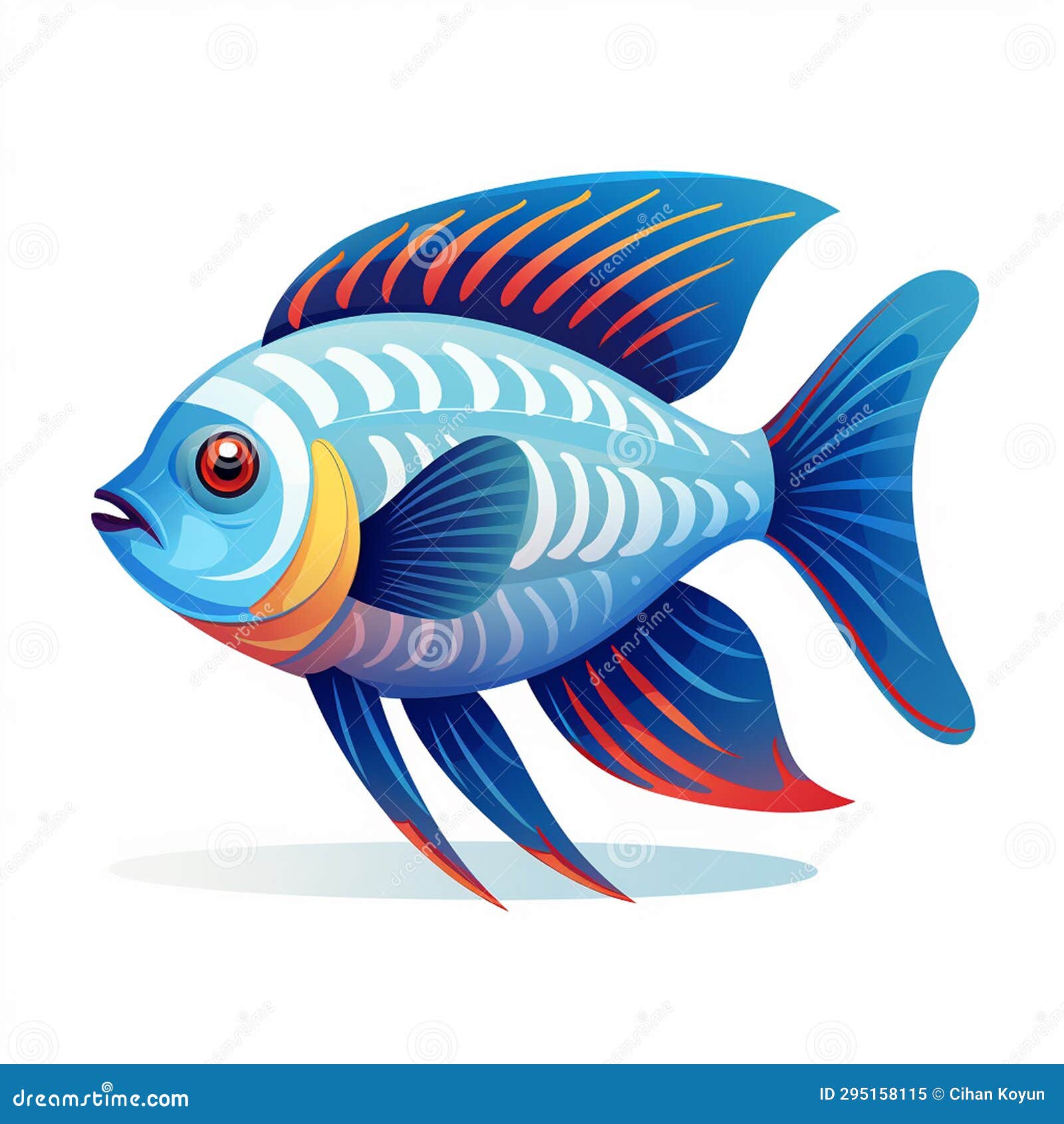 Colorful Fish Drawings Oceanic Harmony Stock Illustration ...