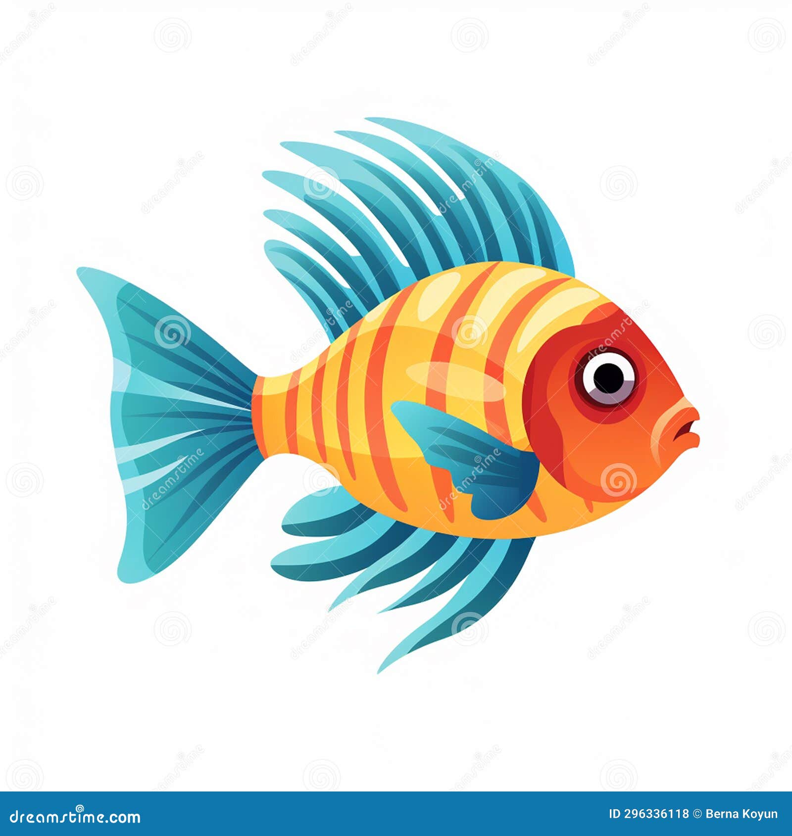 Colorful Fish Drawings Oceanic Inspiration Stock Illustration ...