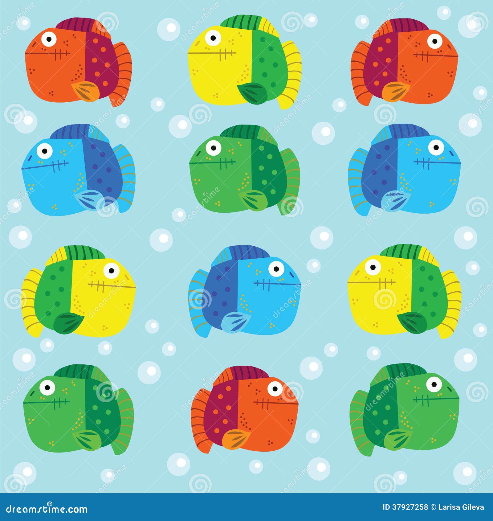 Colorful fish stock vector. Illustration of decorative - 37927258