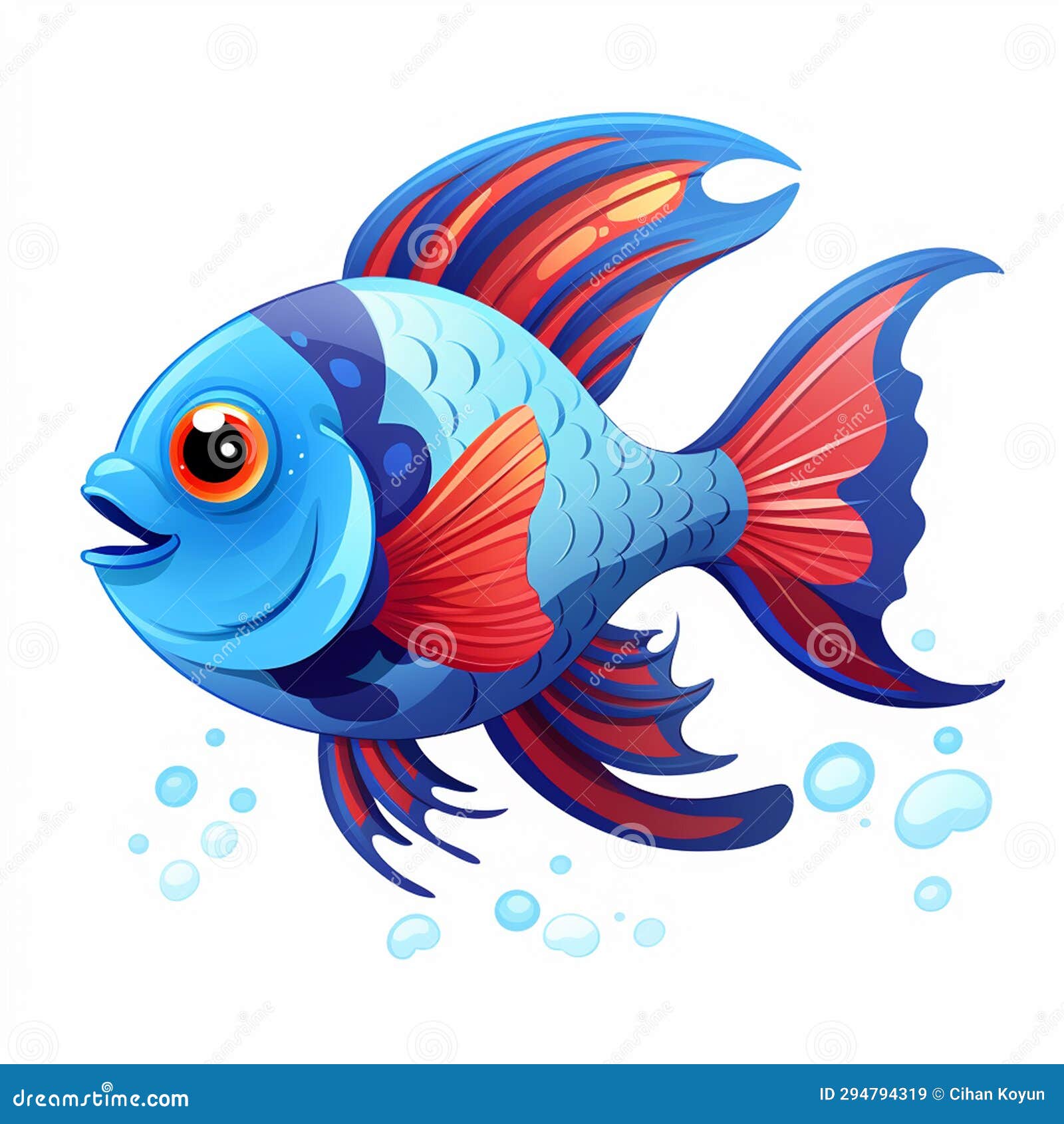 Colorful Fish Illustration Underwater Joy Stock Illustration ...