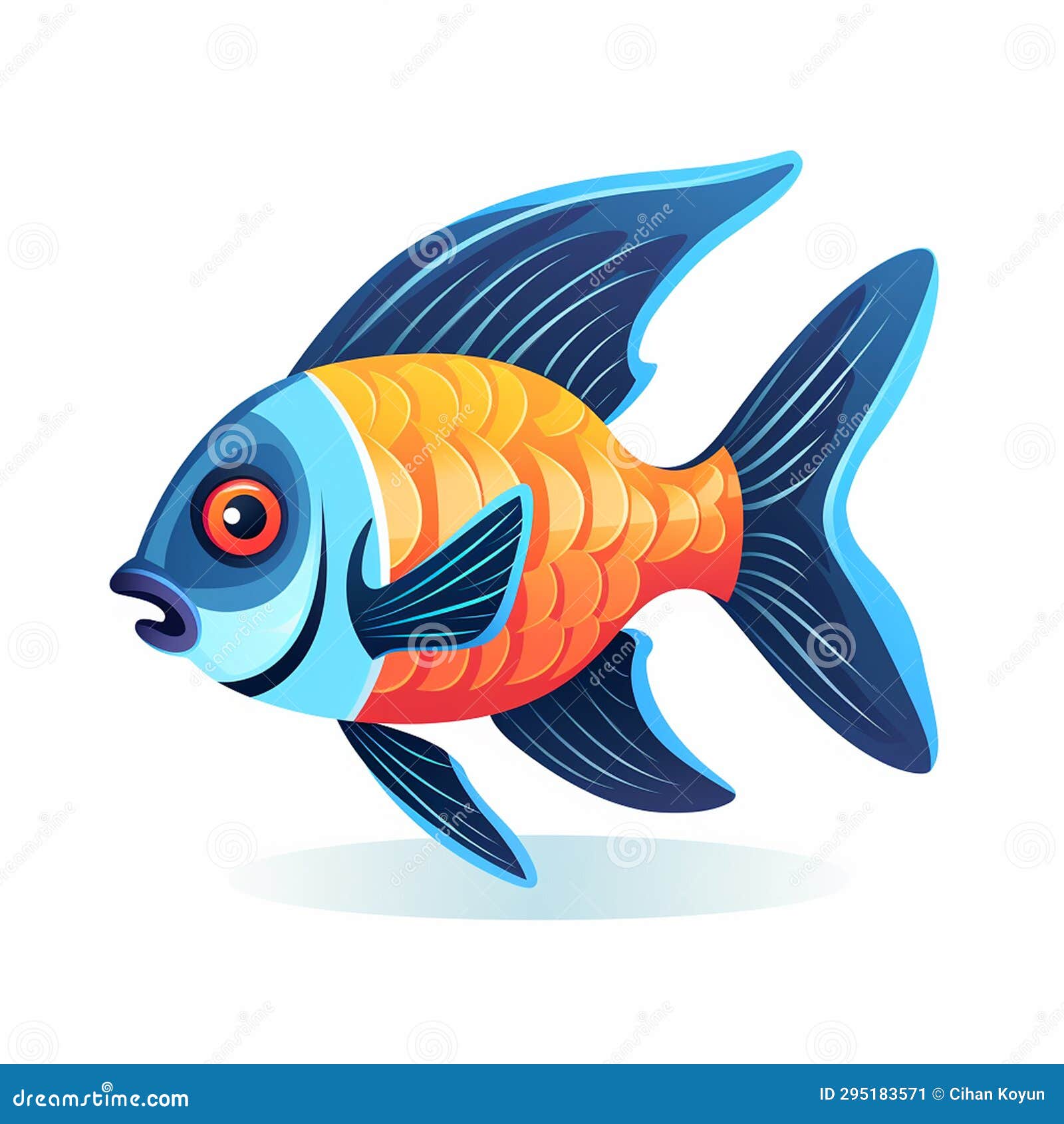 Colorful Fish Illustration Underwater Joy Stock Illustration ...