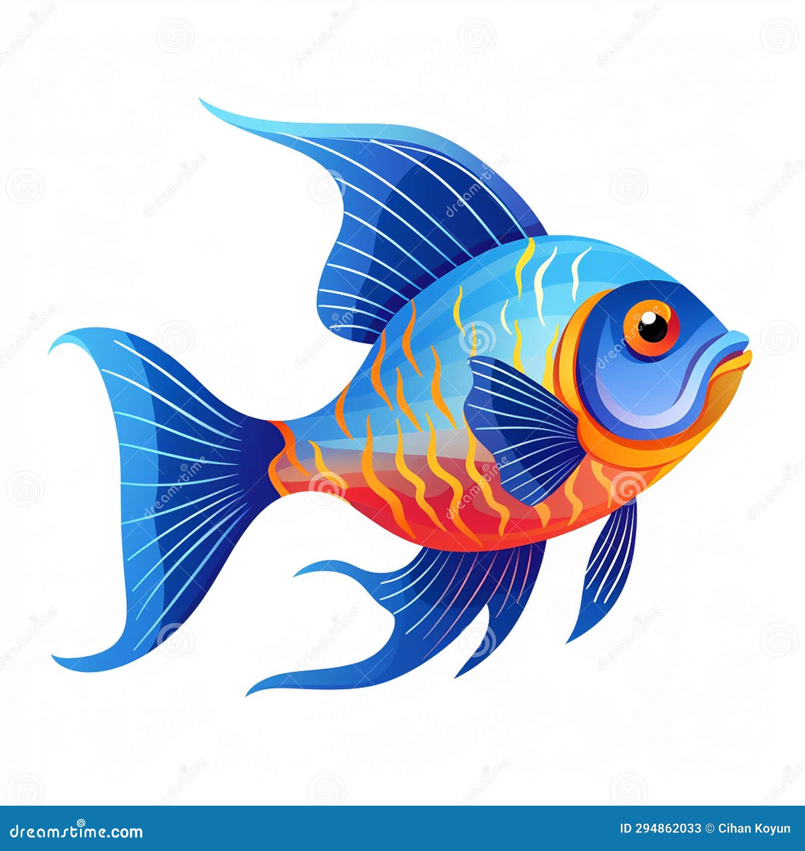 Colorful Fish Illustration Vibrant Marine World Stock Illustration ...