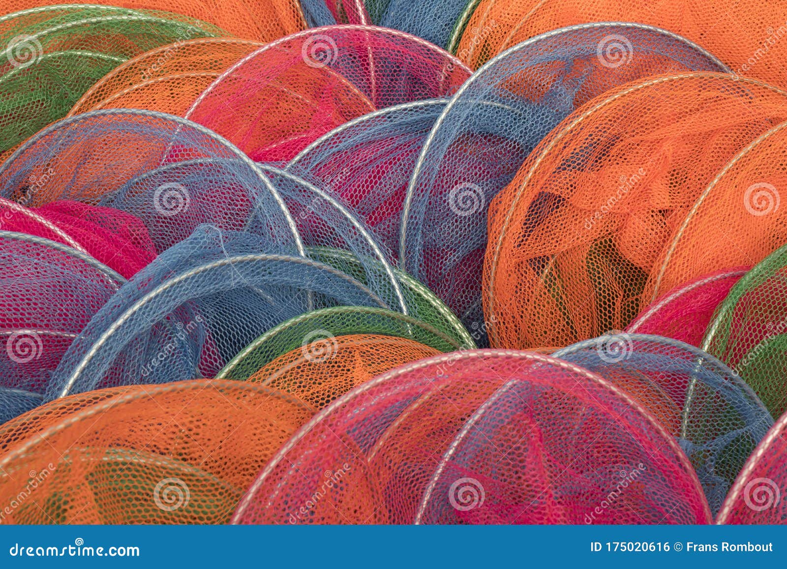 Colorful fish nets stock photo. Image of summer, colorful - 175020616