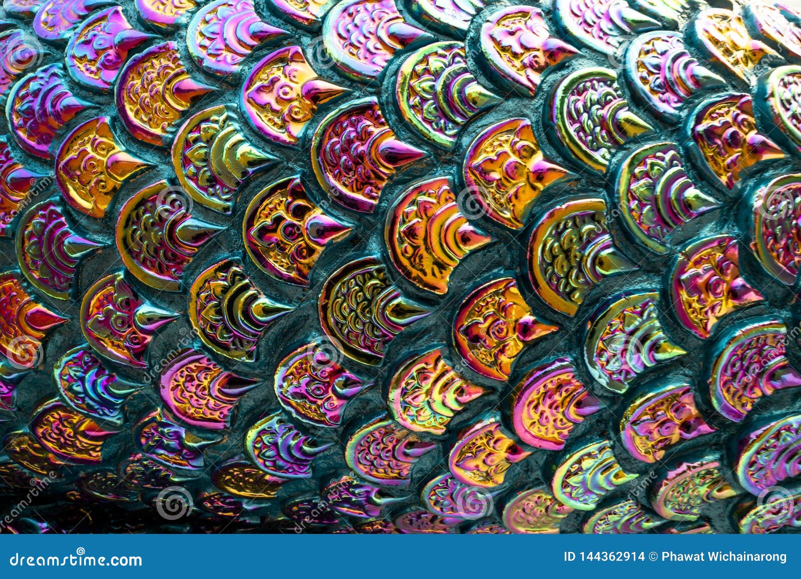 Colorful Fish Scale Pattern with Rough Texture. Stock Photo - Image of ...