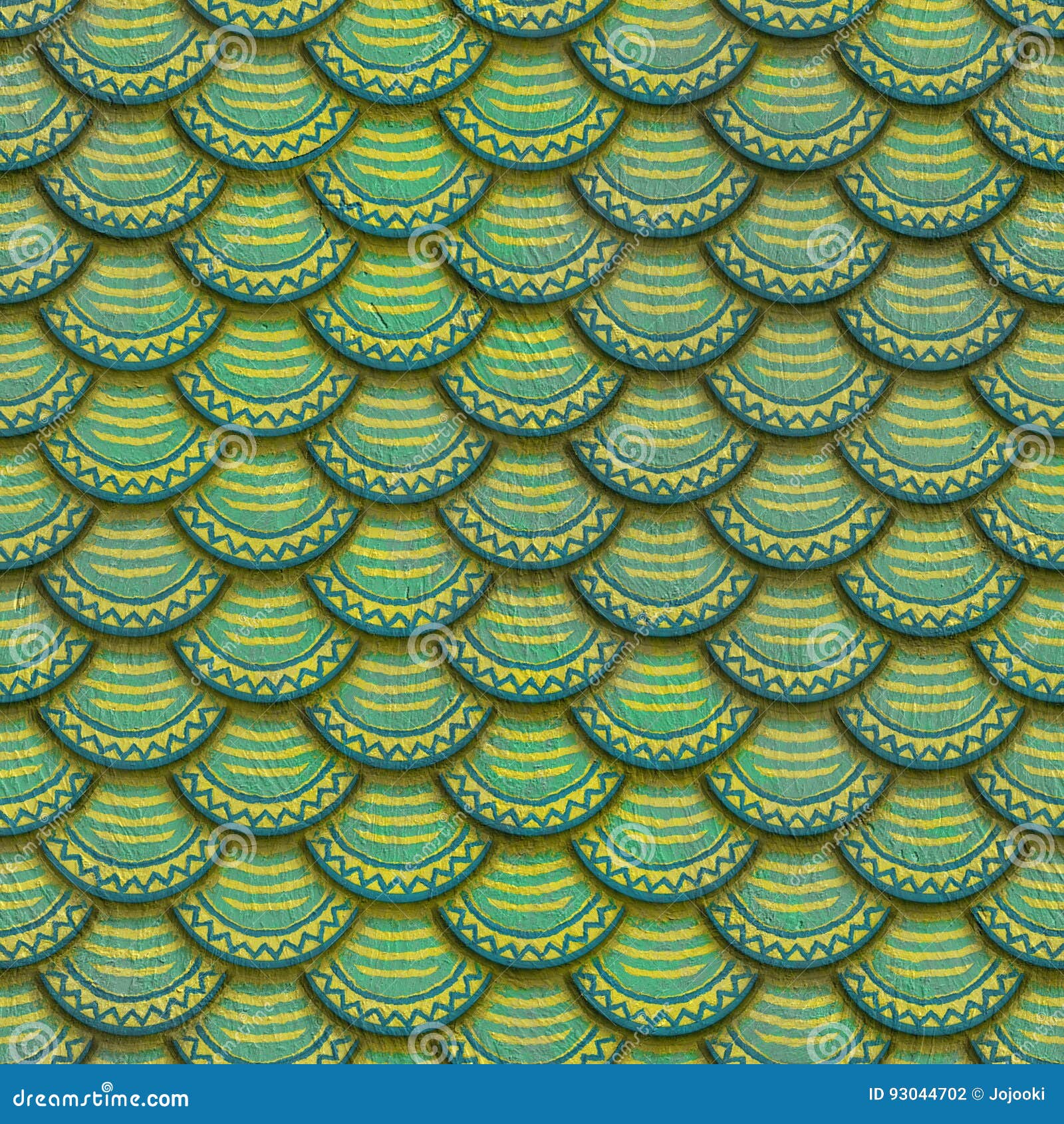 Colorful Fish Scales Plaster Tile Seamless Texture Stock Illustration ...