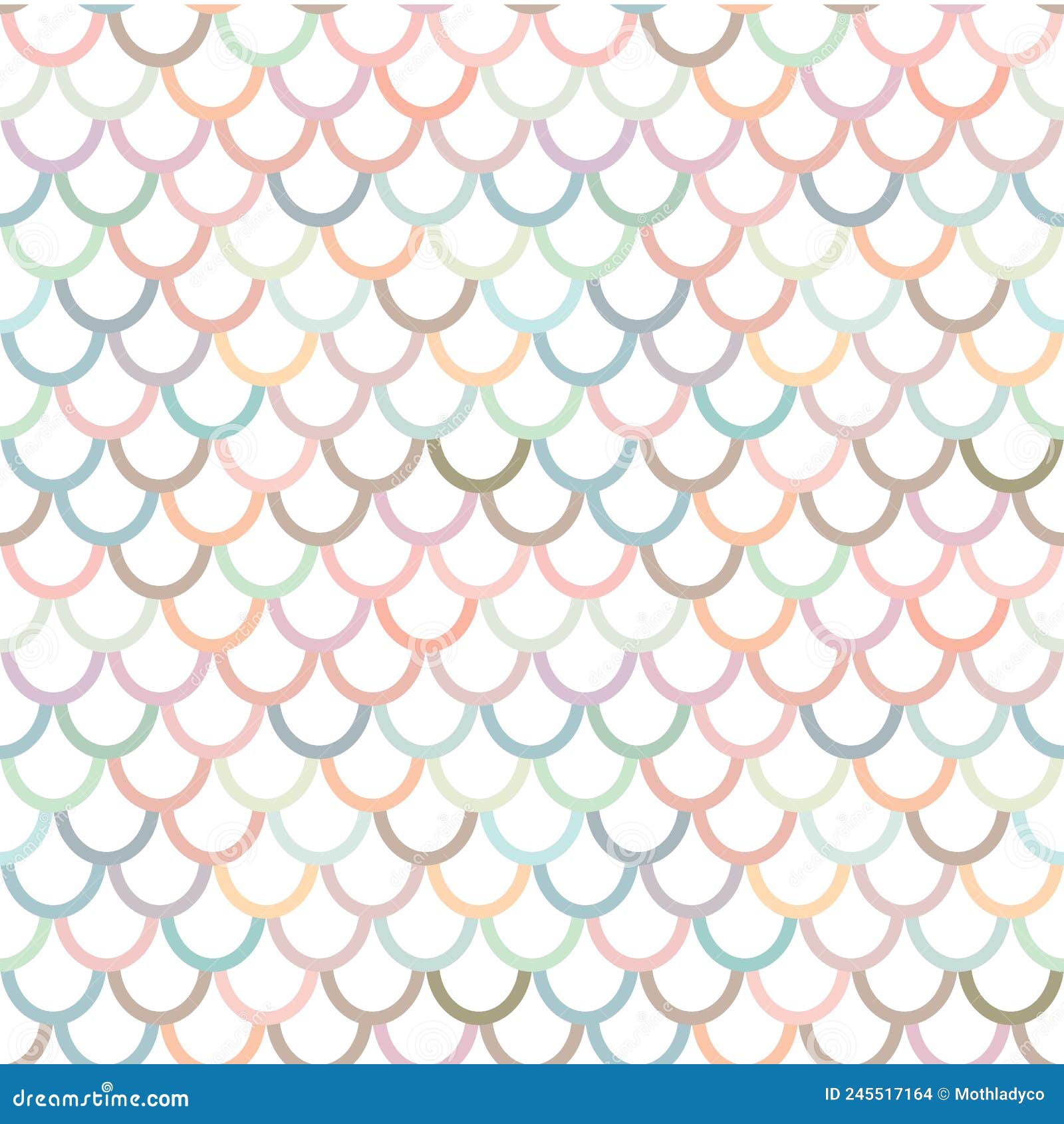 Colorful Fish Scale Print, Geometric Texture, Seamless Pattern, Vector ...