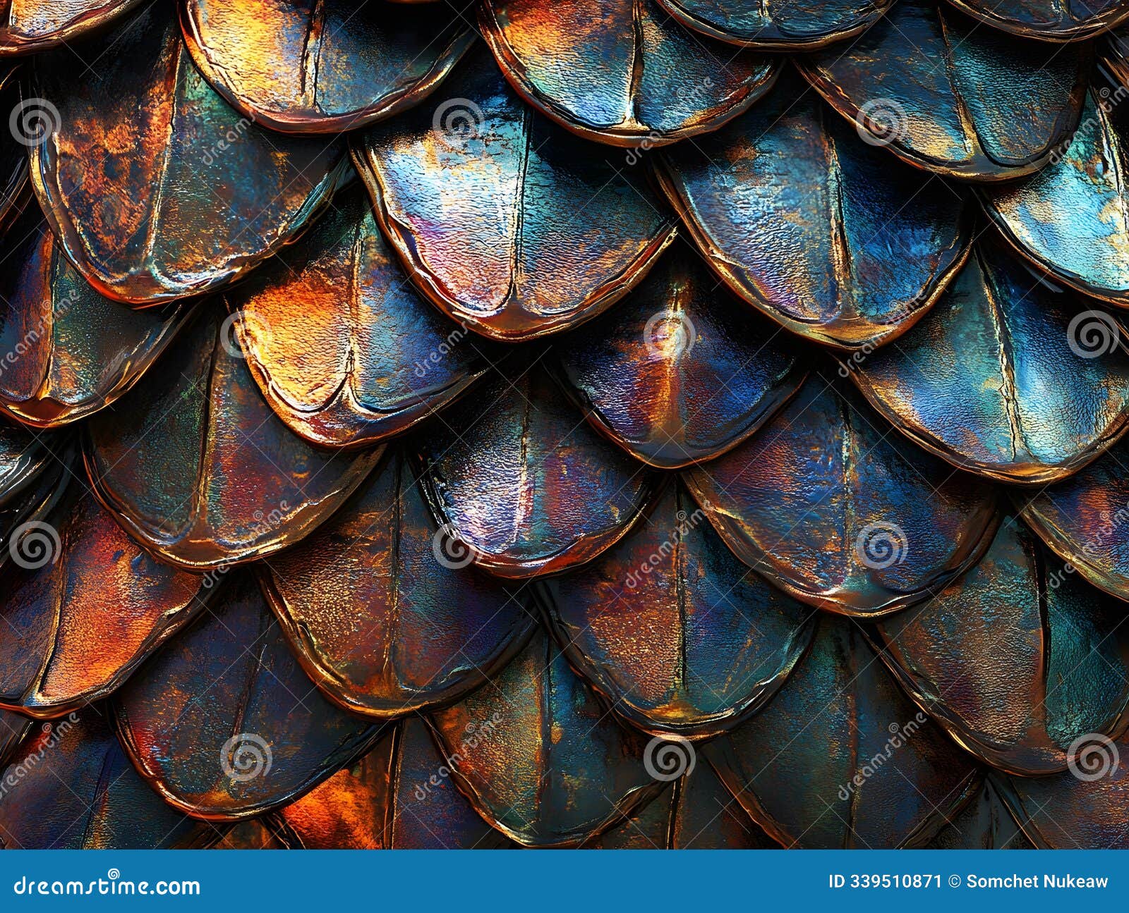 Colorful Fish Scale Texture with Shimmering Iridescent Colors Stock ...