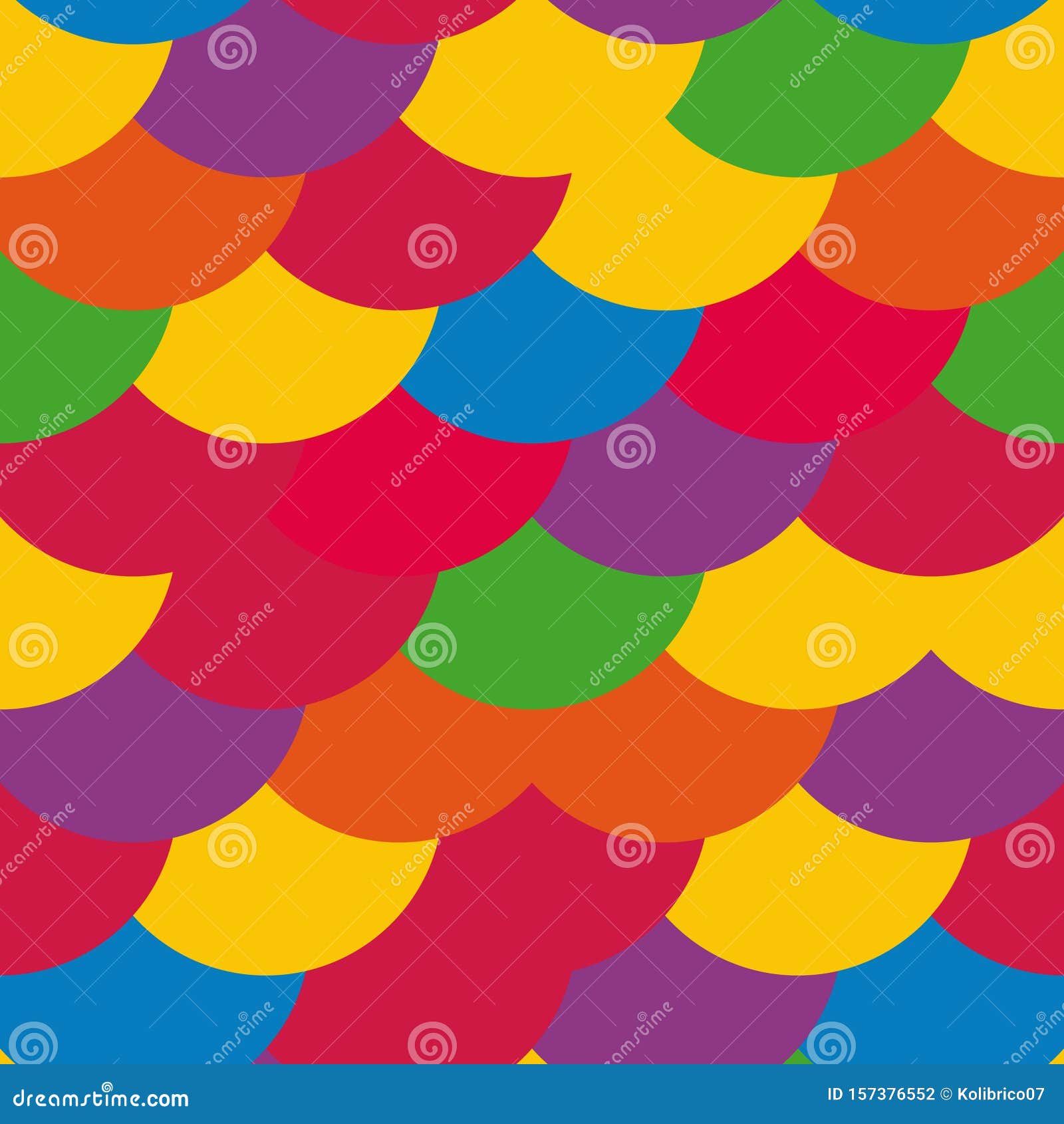 Colorful Fish Scales Seamless Pattern. Vector Abstract Seamless Stock ...