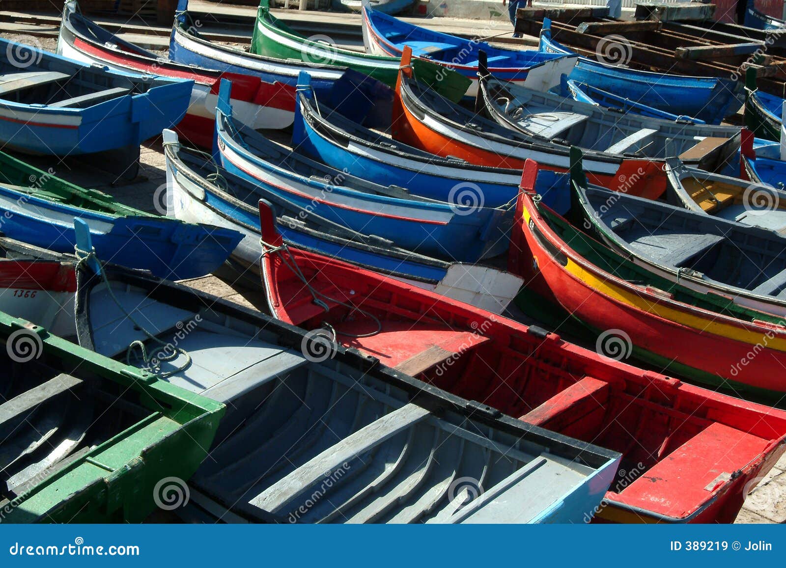 Colorful fishing boats stock image. Image of lake, industrial - 389219