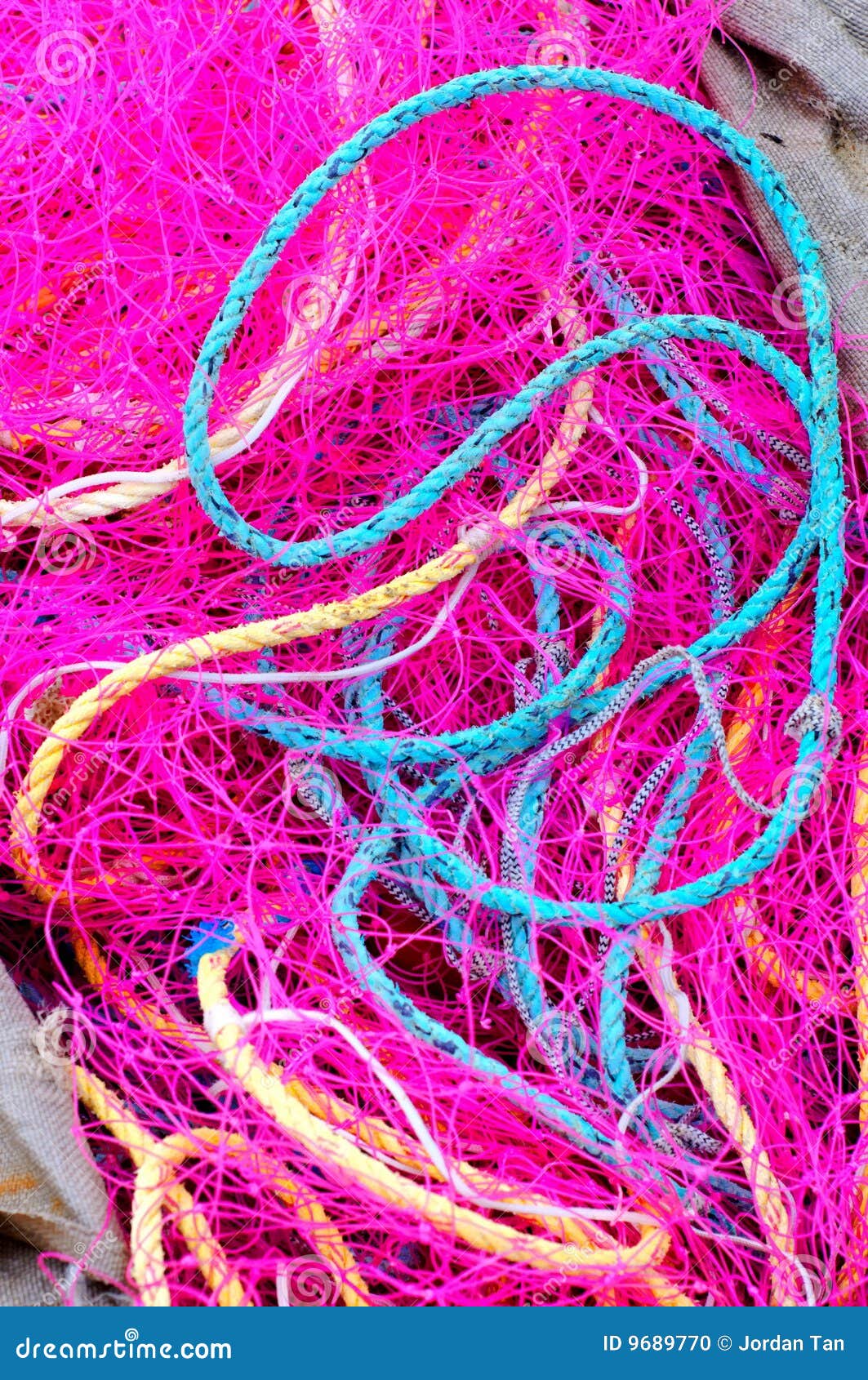 Colorful fishing net stock photo. Image of texture, wharf - 9689770