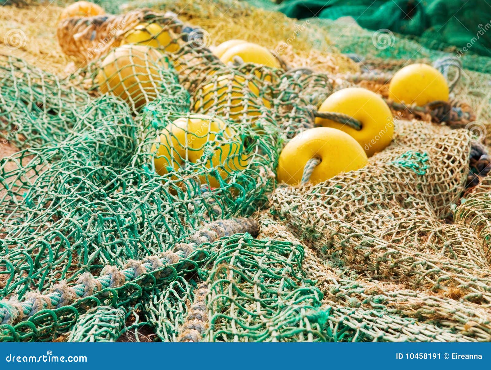 Colorful Fishing Ropes and Floats Stock Image - Image of harbour, gear ...