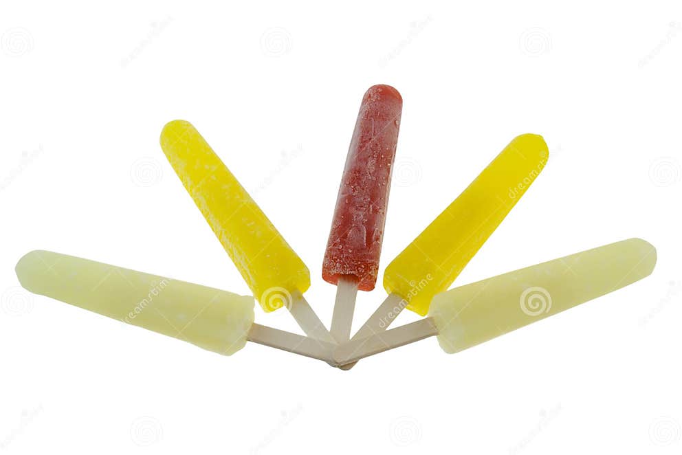 Colorful five popsicle fan stock photo. Image of yellow - 18724884