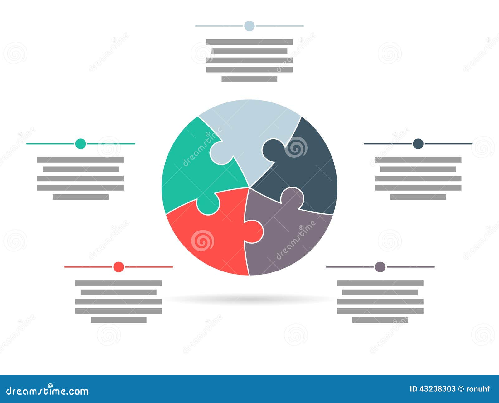 Circle Puzzle Infographic, Diagram, 8 Options Vector Illustration ...