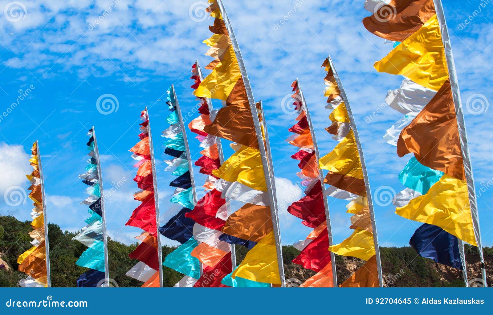 Colorful flags stock image. Image of blue, festival, banners - 92704645