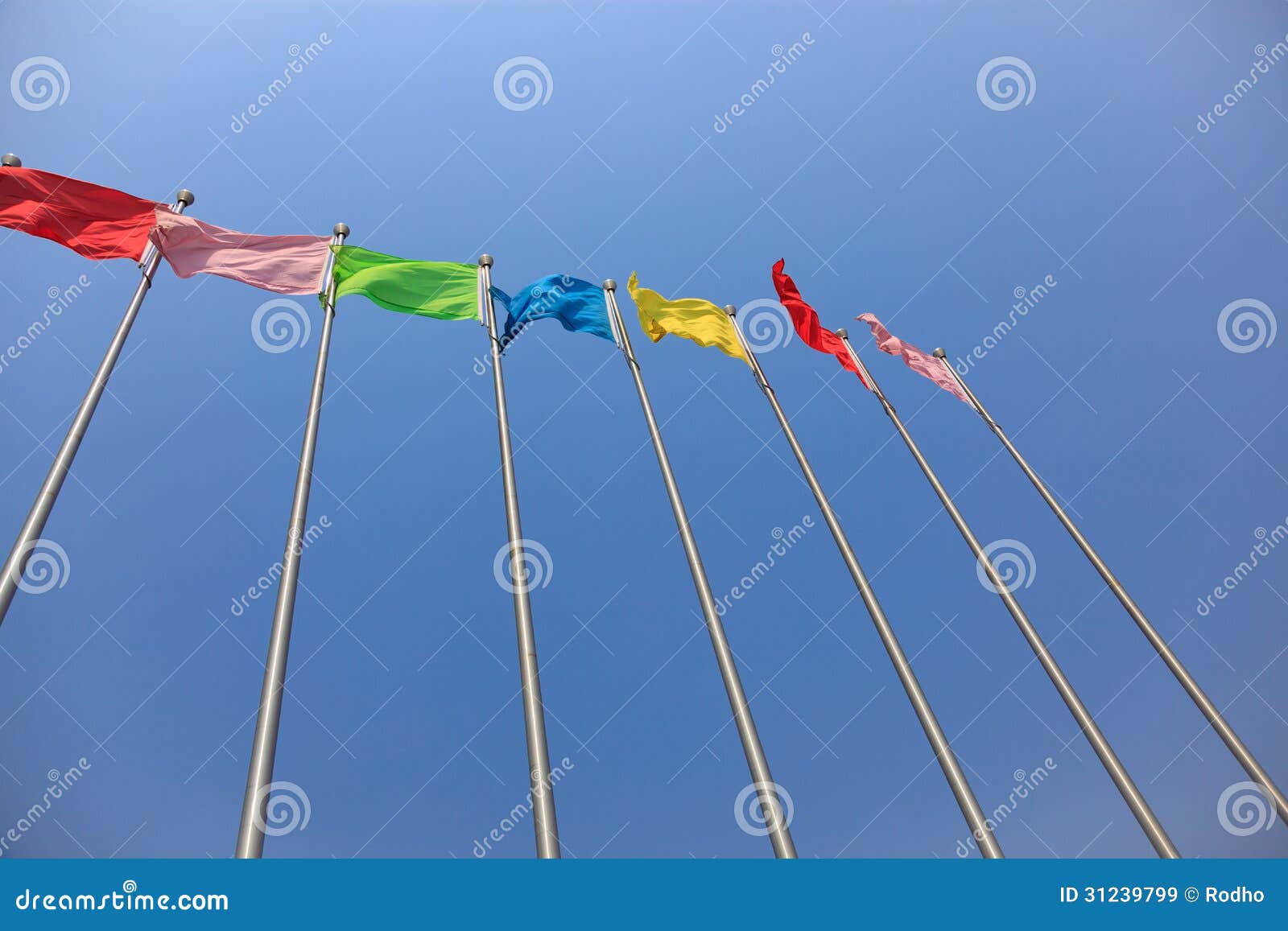 Colorful flags stock image. Image of staff, sports, mast - 31239799