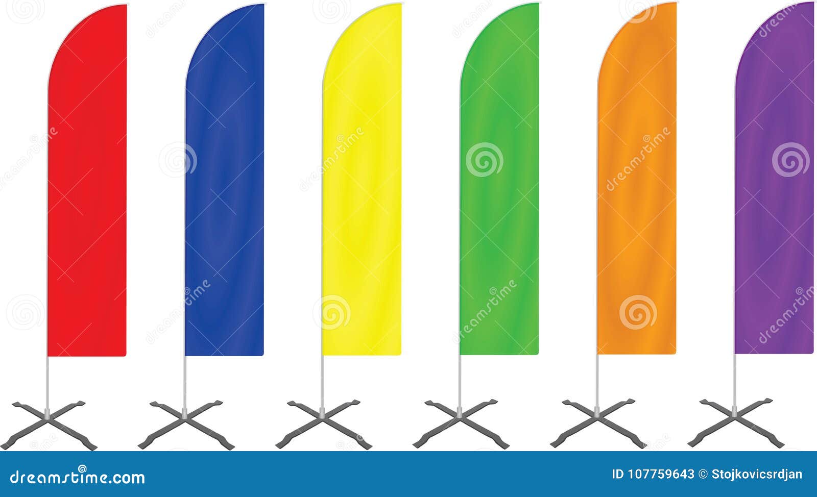 Colorful flags set stock vector. Illustration of message - 107759643