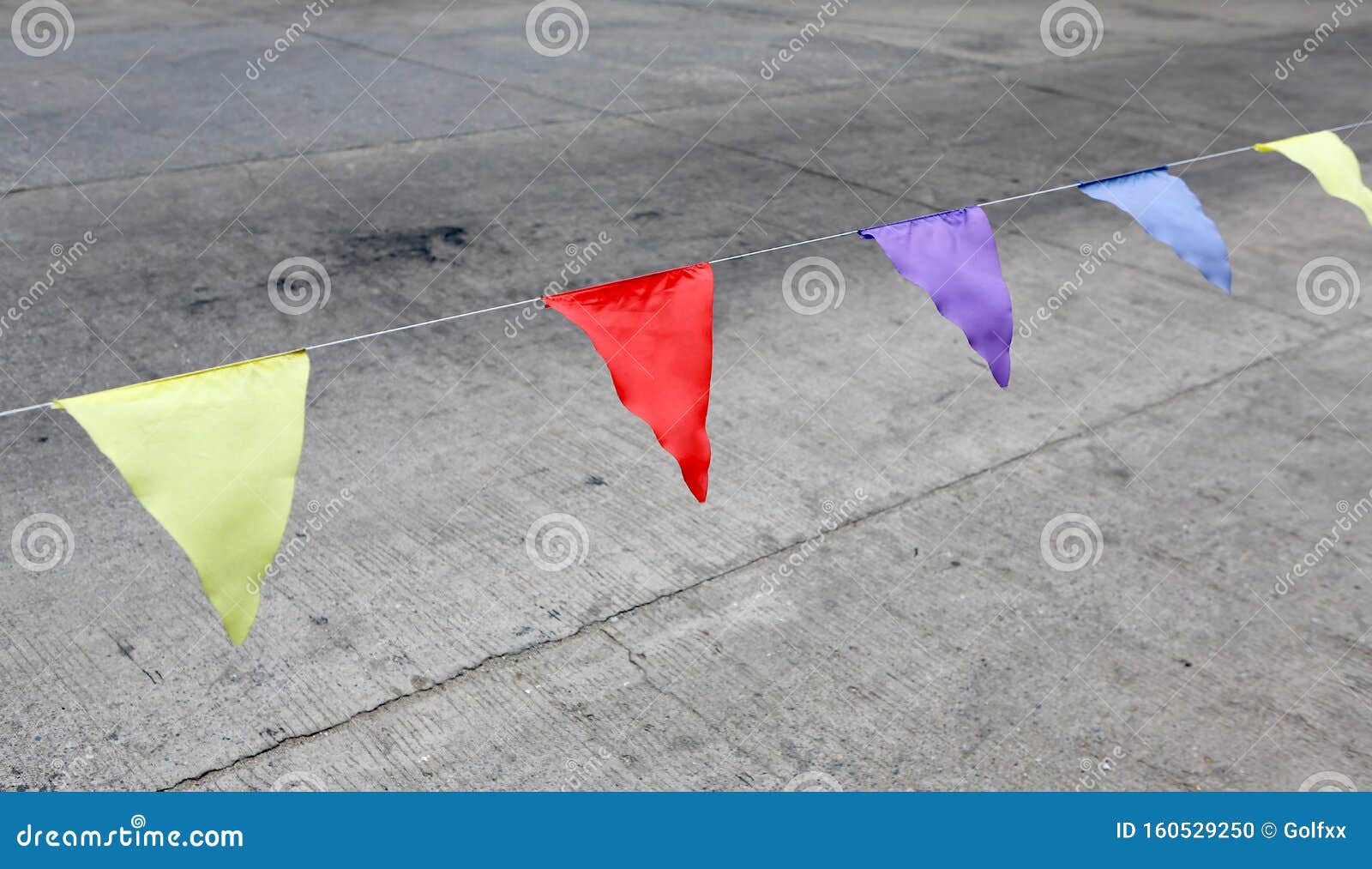 Colorful Flags for Warning on the Road Stock Photo - Image of petal ...