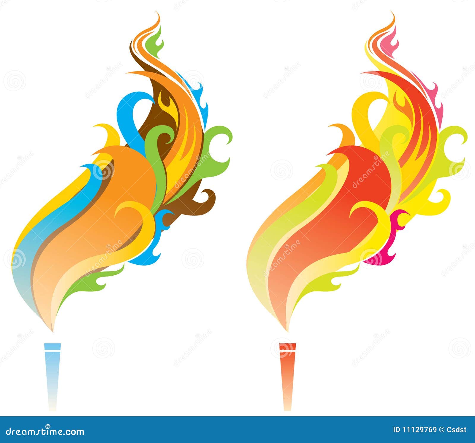 Colorful flame stock vector. Illustration of games, funky - 11129769