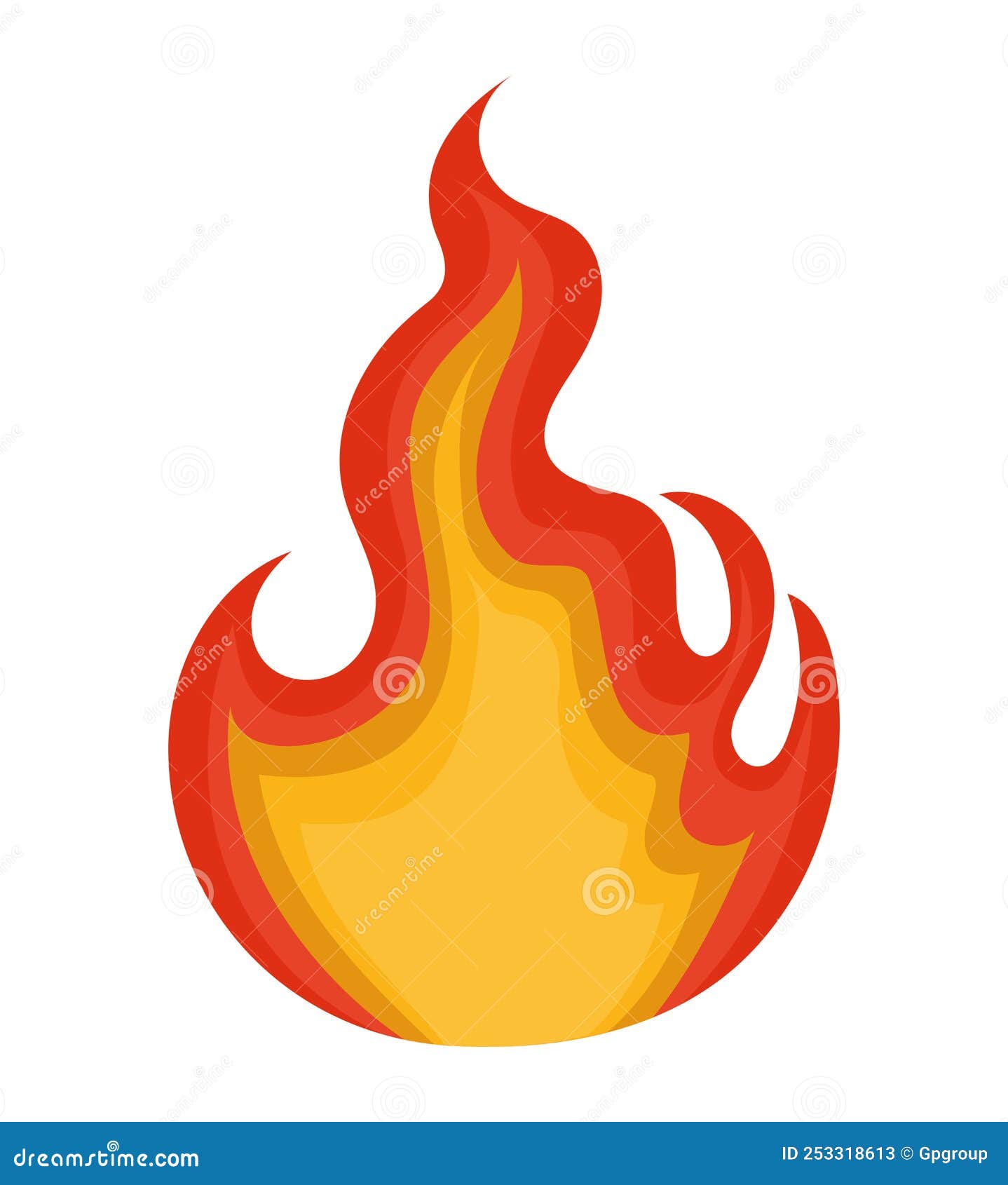 Colorful flame design stock vector. Illustration of danger - 253318613
