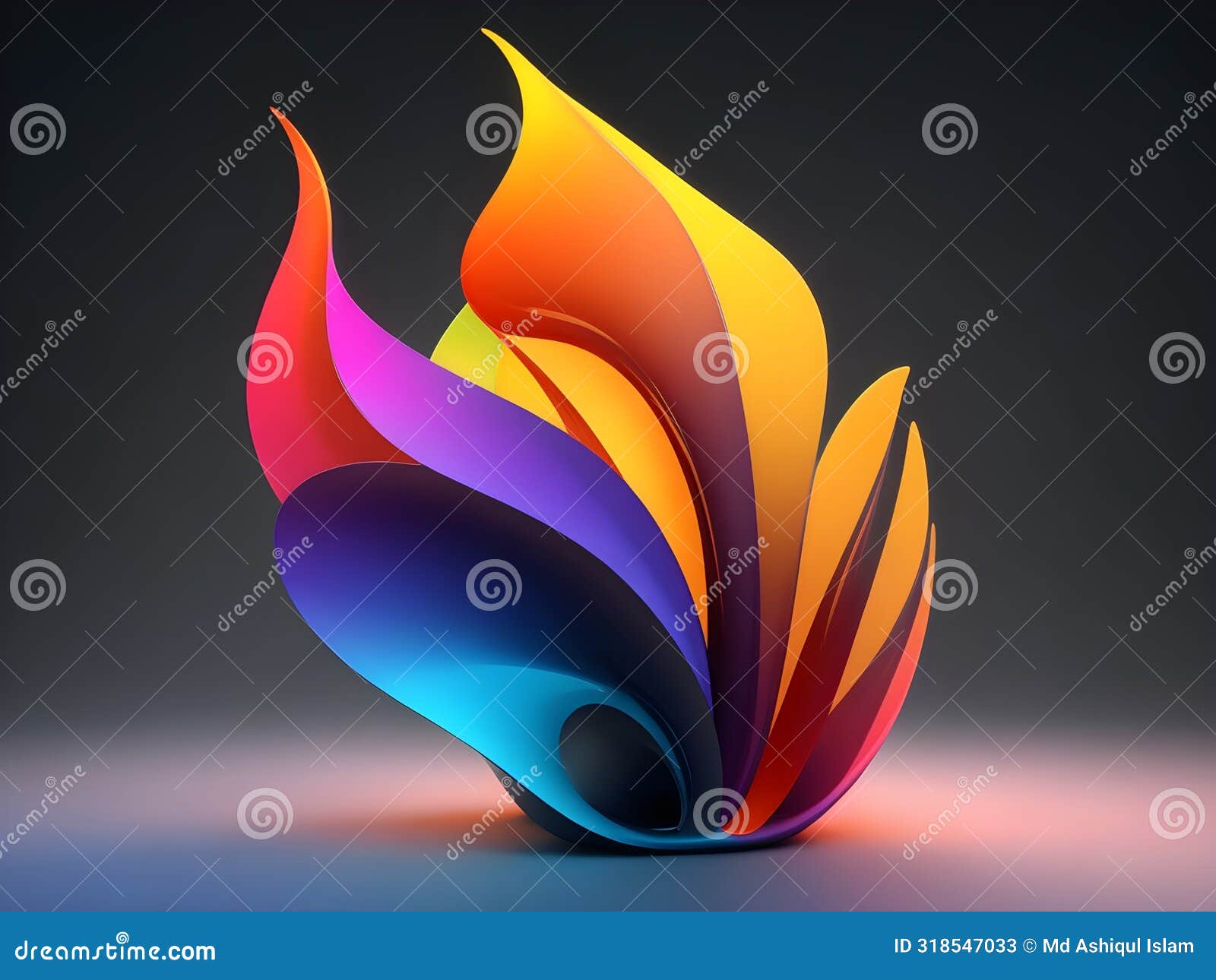 A Colorful Flame Made by Fire Stock Illustration - Illustration of ...