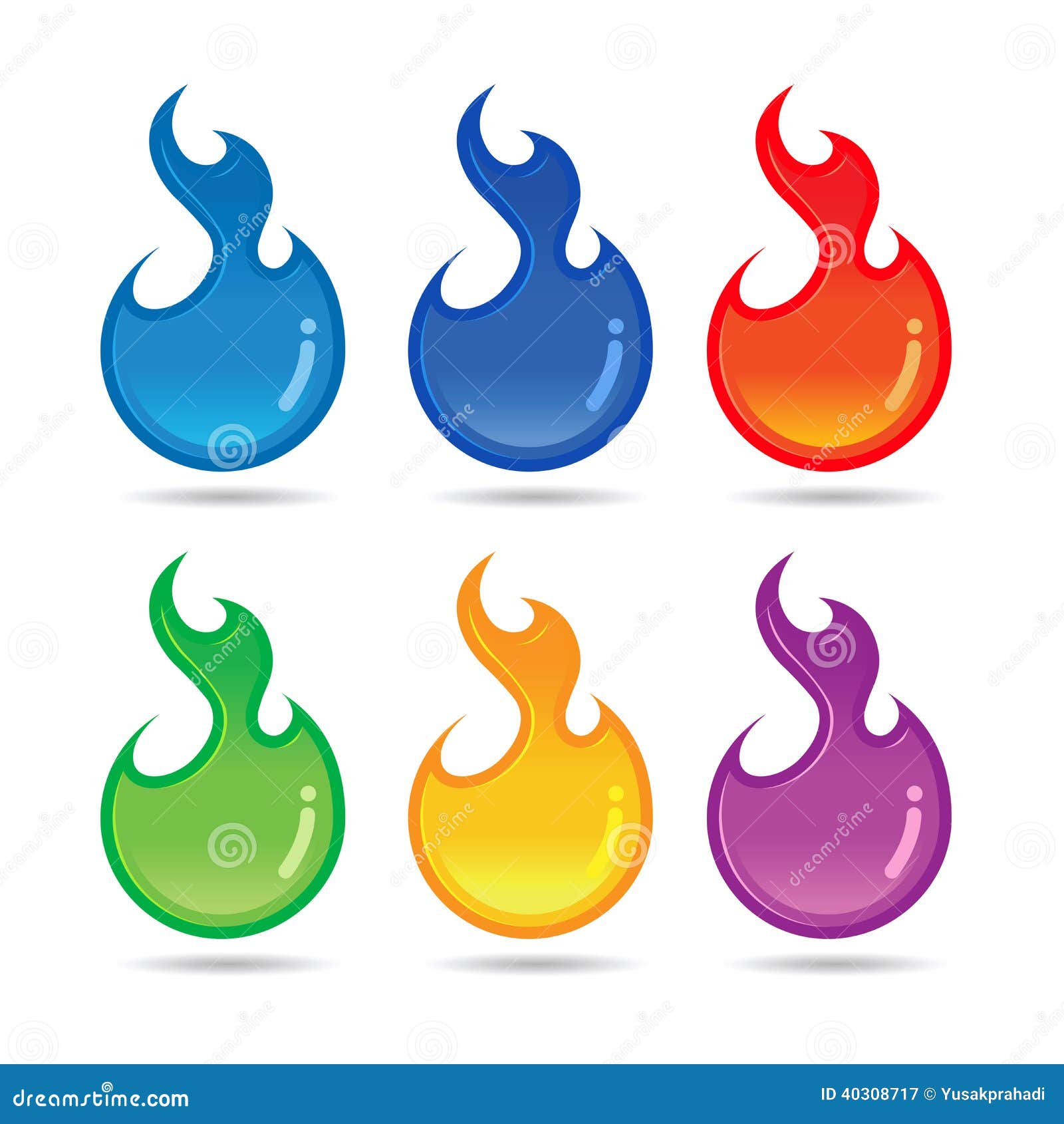 Colorful flame orb stock vector. Illustration of glassy - 40308717