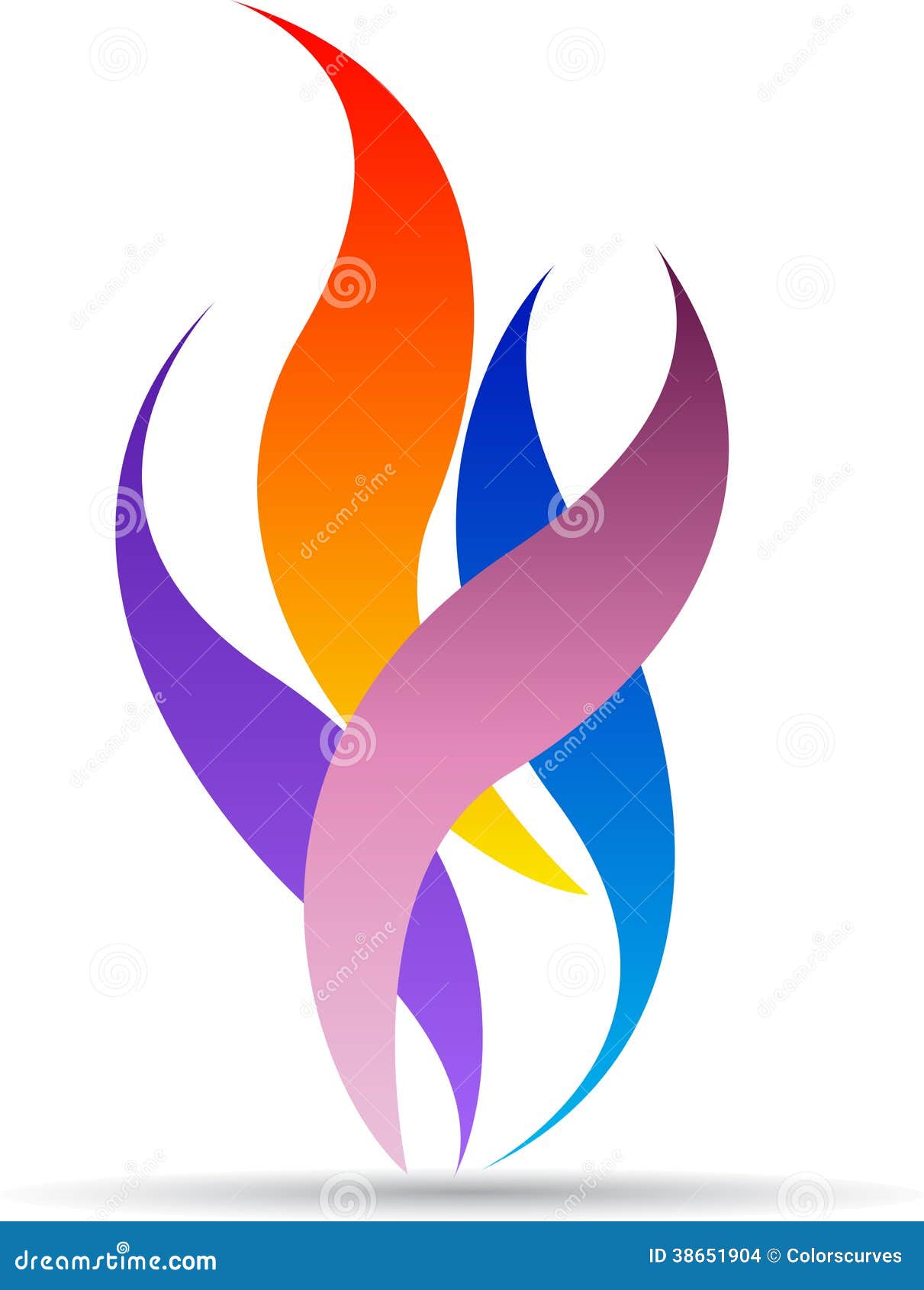 Colorful flame stock vector. Illustration of communication - 38651904